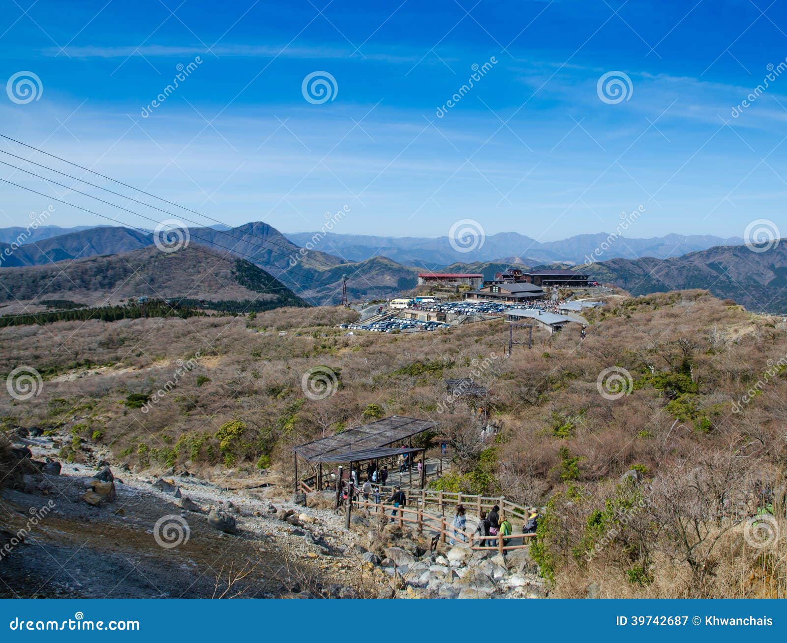 Owakudani, Sulfur Quarry in Hakone Stock Image - Image of mountains ...