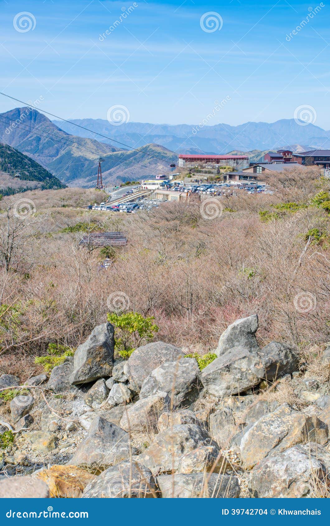 Owakudani, Sulfur Quarry in Hakone Stock Photo - Image of pile, open ...