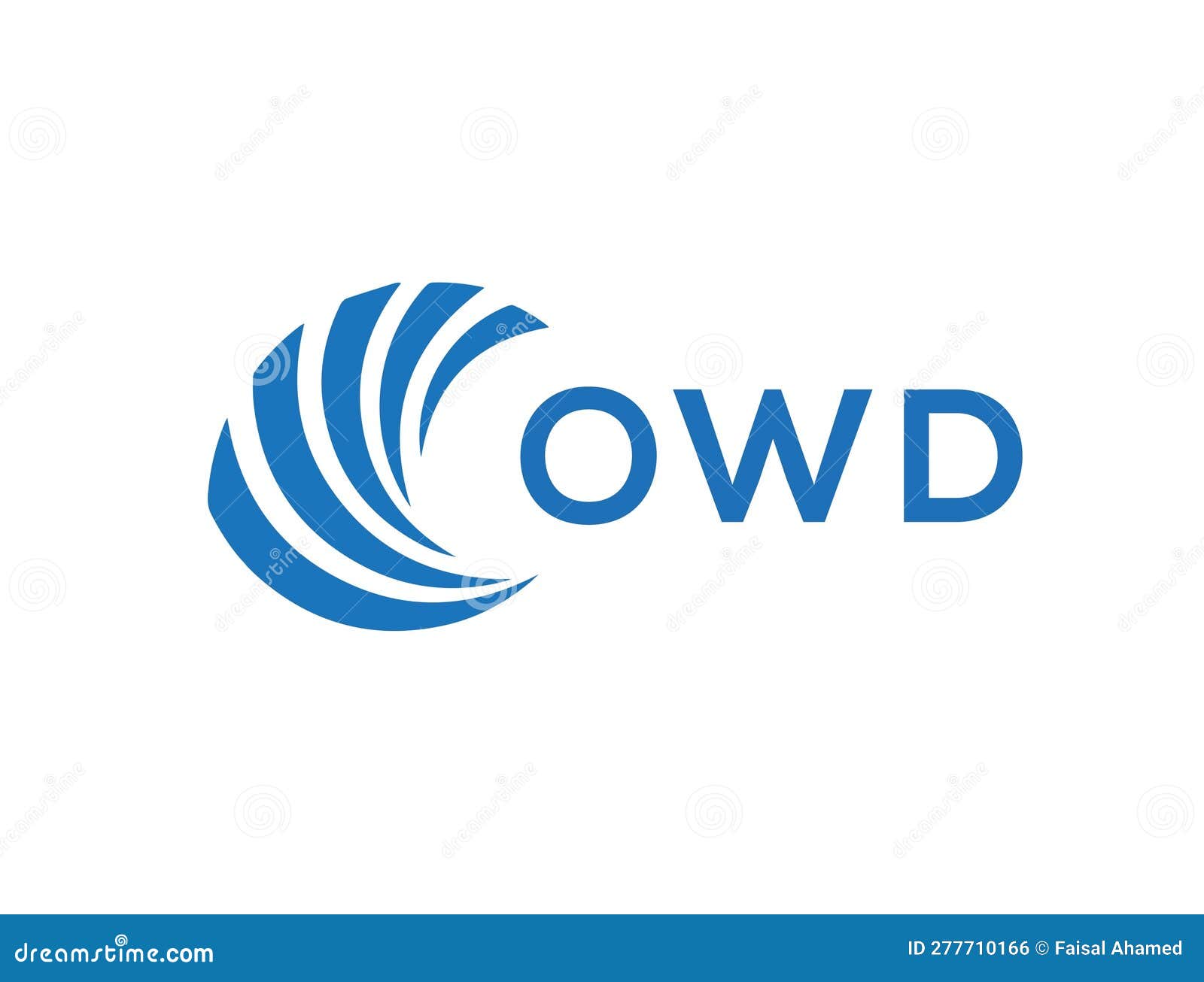 OWD Letter Logo Design on White Background. OWD Creative Circle Letter ...