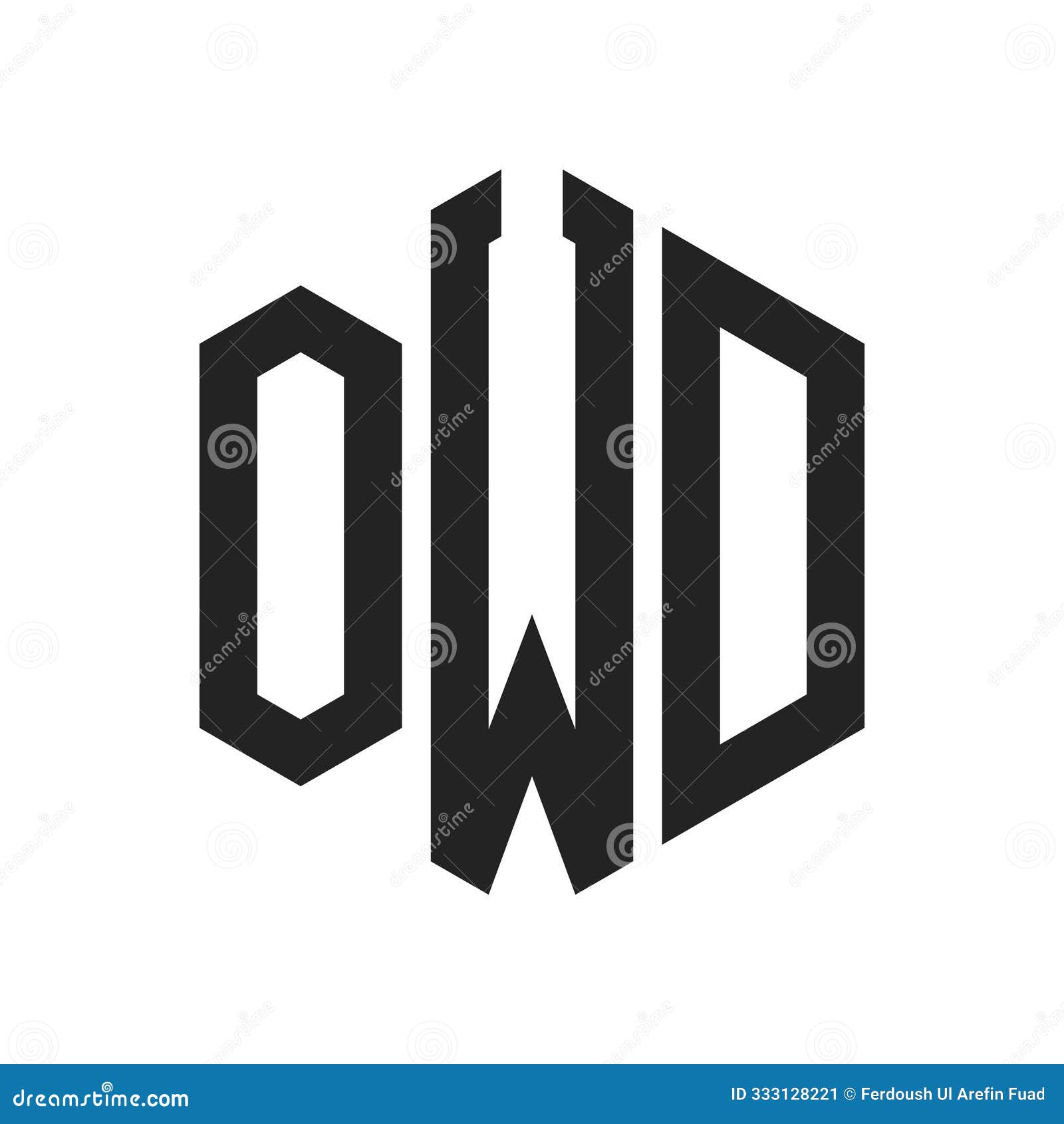 OWD Logo Design. Initial Letter OWD Monogram Logo Using Hexagon Shape ...