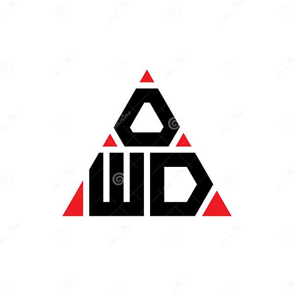 OWD Triangle Letter Logo Design with Triangle Shape. OWD Triangle Logo ...