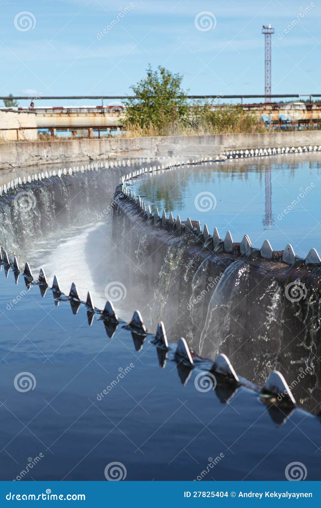 Owerflowing Sewage from Radial Sedimentation Tank Stock Photo - Image ...