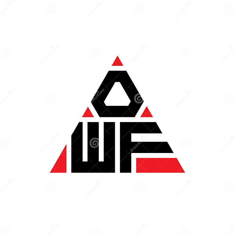 OWF Triangle Letter Logo Design with Triangle Shape. OWF Triangle Logo ...