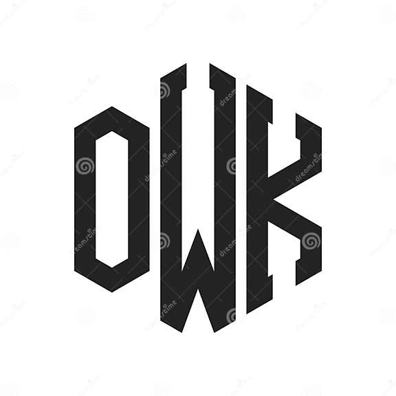 OWK Logo Design. Initial Letter OWK Monogram Logo Using Hexagon Shape ...