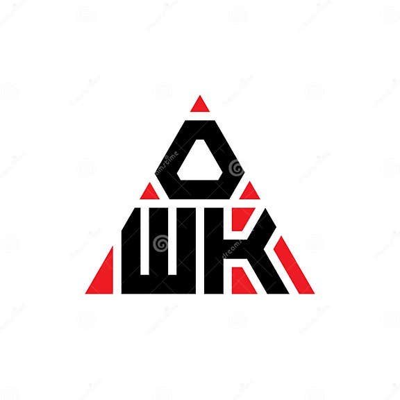 OWK Triangle Letter Logo Design with Triangle Shape. OWK Triangle Logo ...