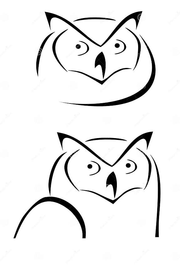 Owl stock vector. Illustration of beak, tattoo, animal - 8033191