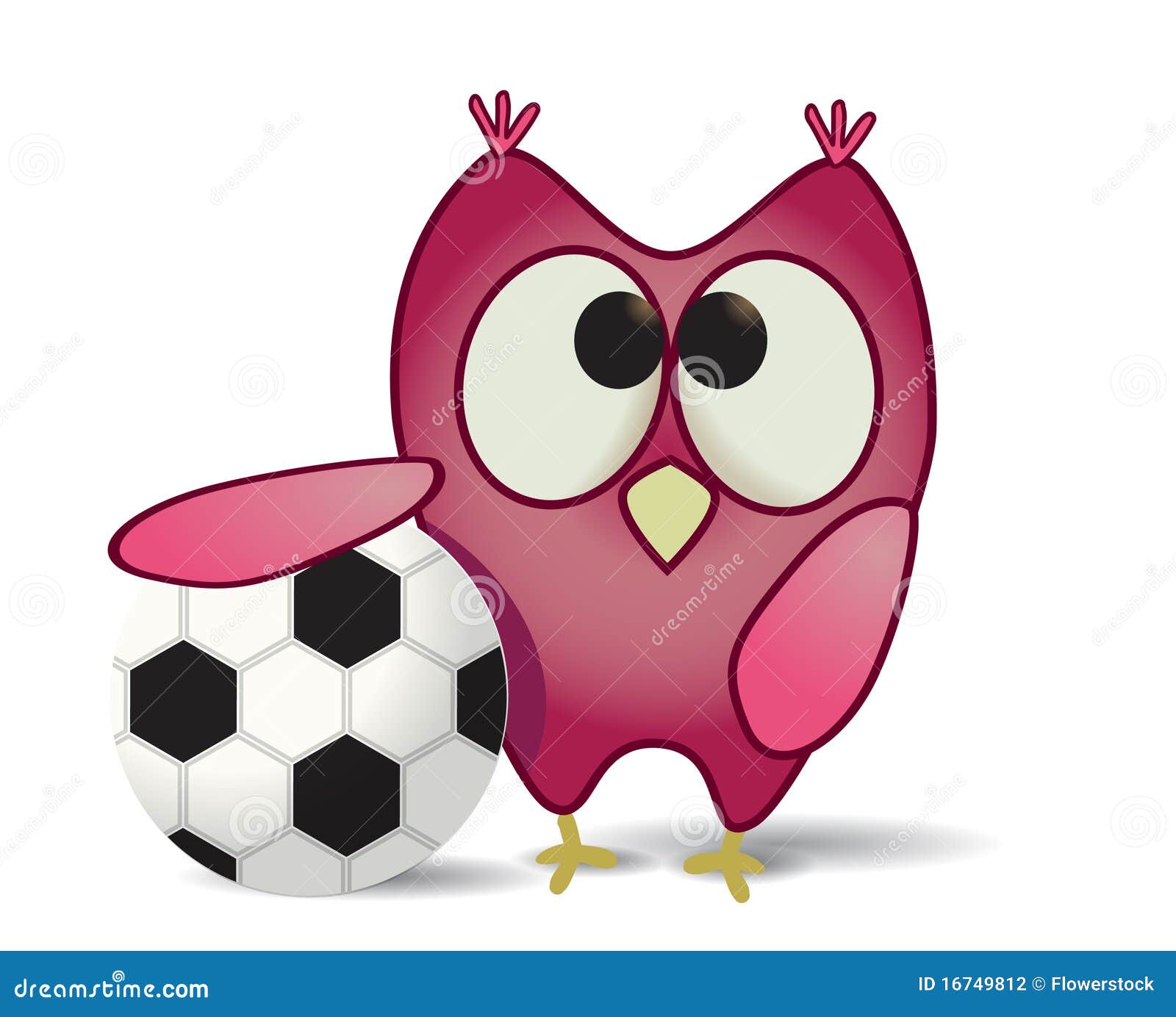 Owl with ball stock vector. Illustration of eps10, playing - 16749812