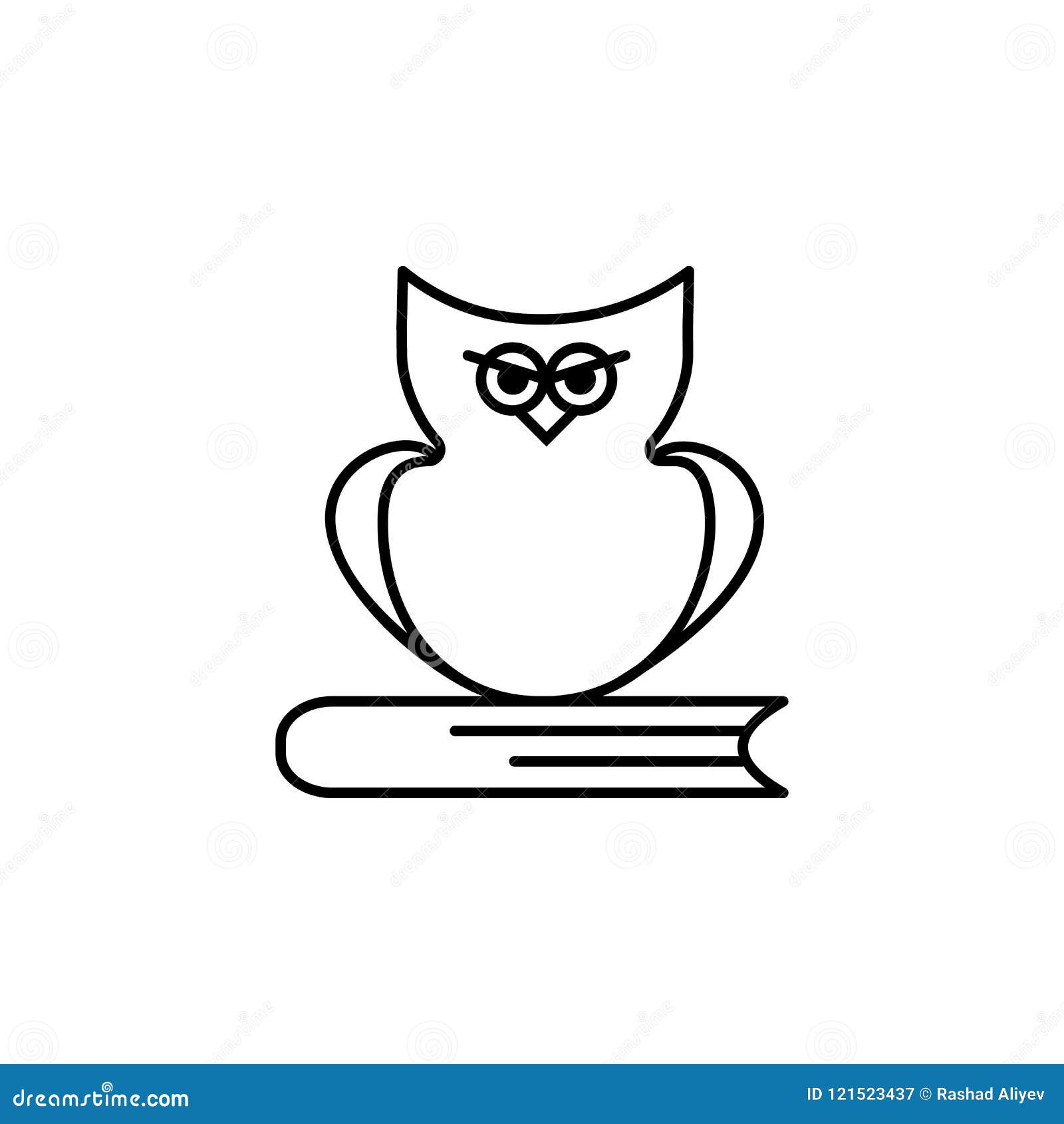 Owl on the Book. Element of Education Icon for Mobile Concept and Web ...
