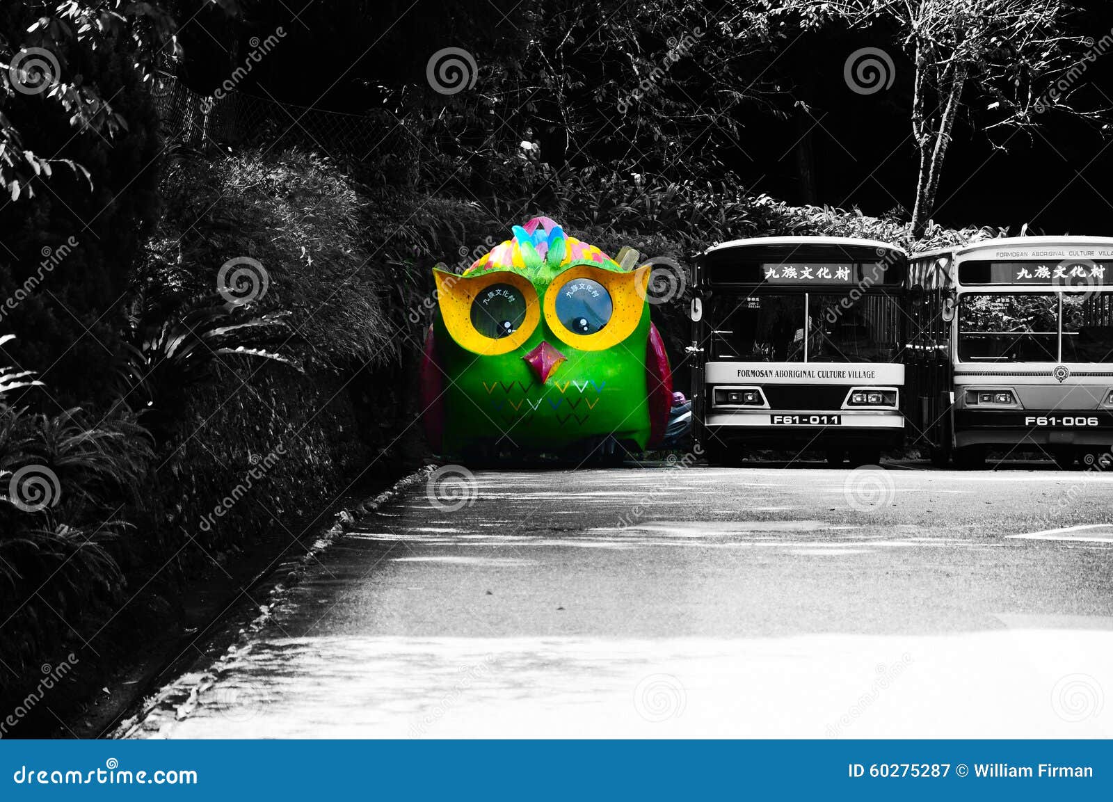 Owl Bus at Sun Moon Lake Taiwan Editorial Photography - Image of ...