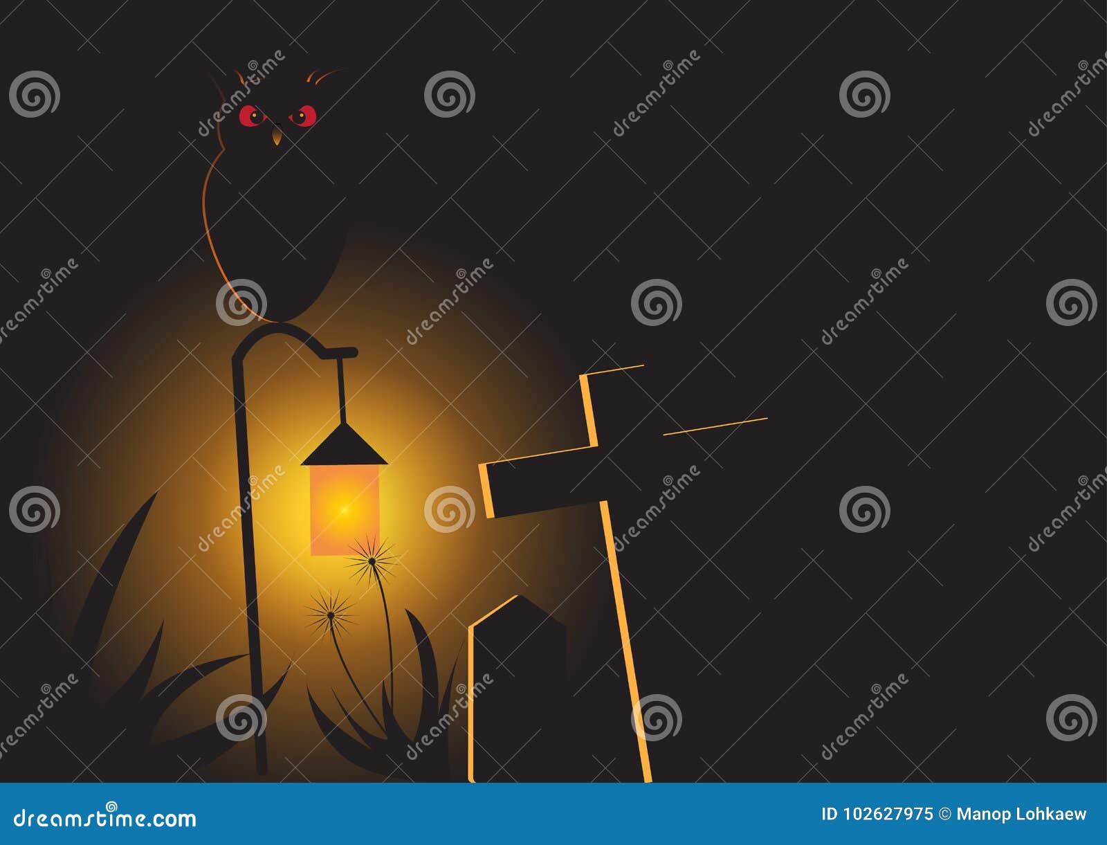 Graveyard With Gravestone 3D Isometric Pattern, Christian Faithful Rest ...