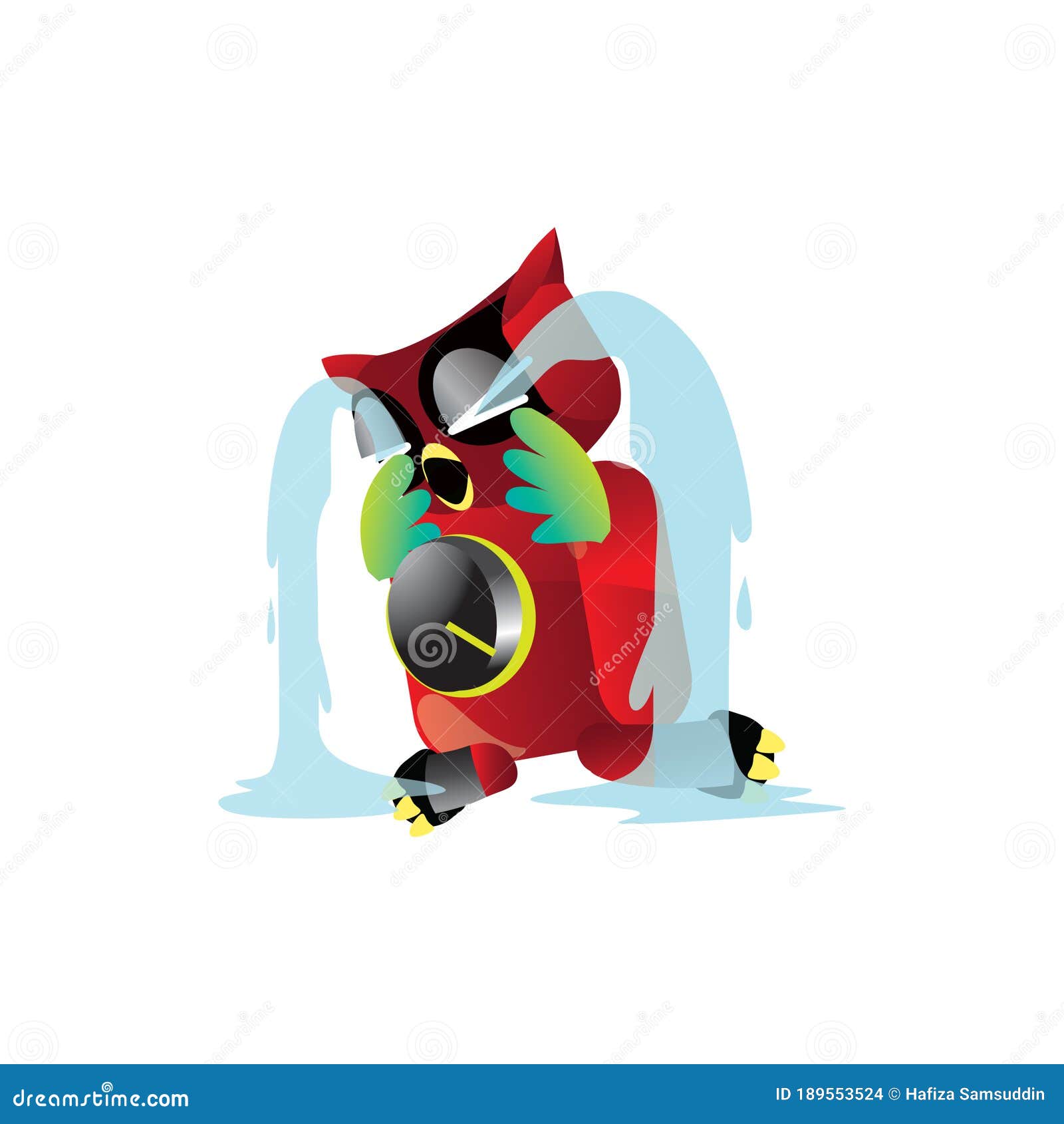 Owl Crying. Vector Illustration Decorative Design Stock Vector ...