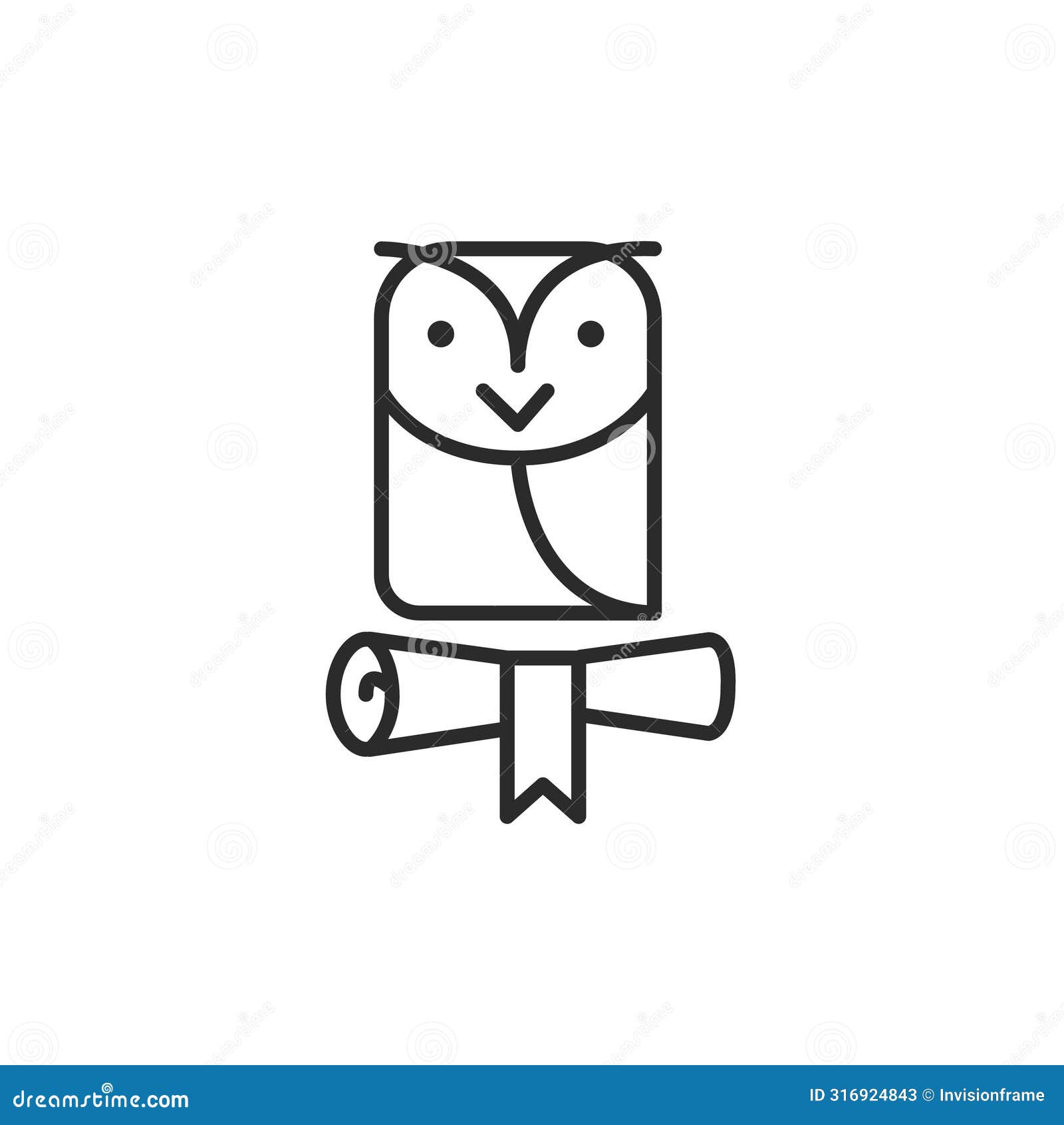 Owl Education Icon stock vector. Illustration of icon - 316924843
