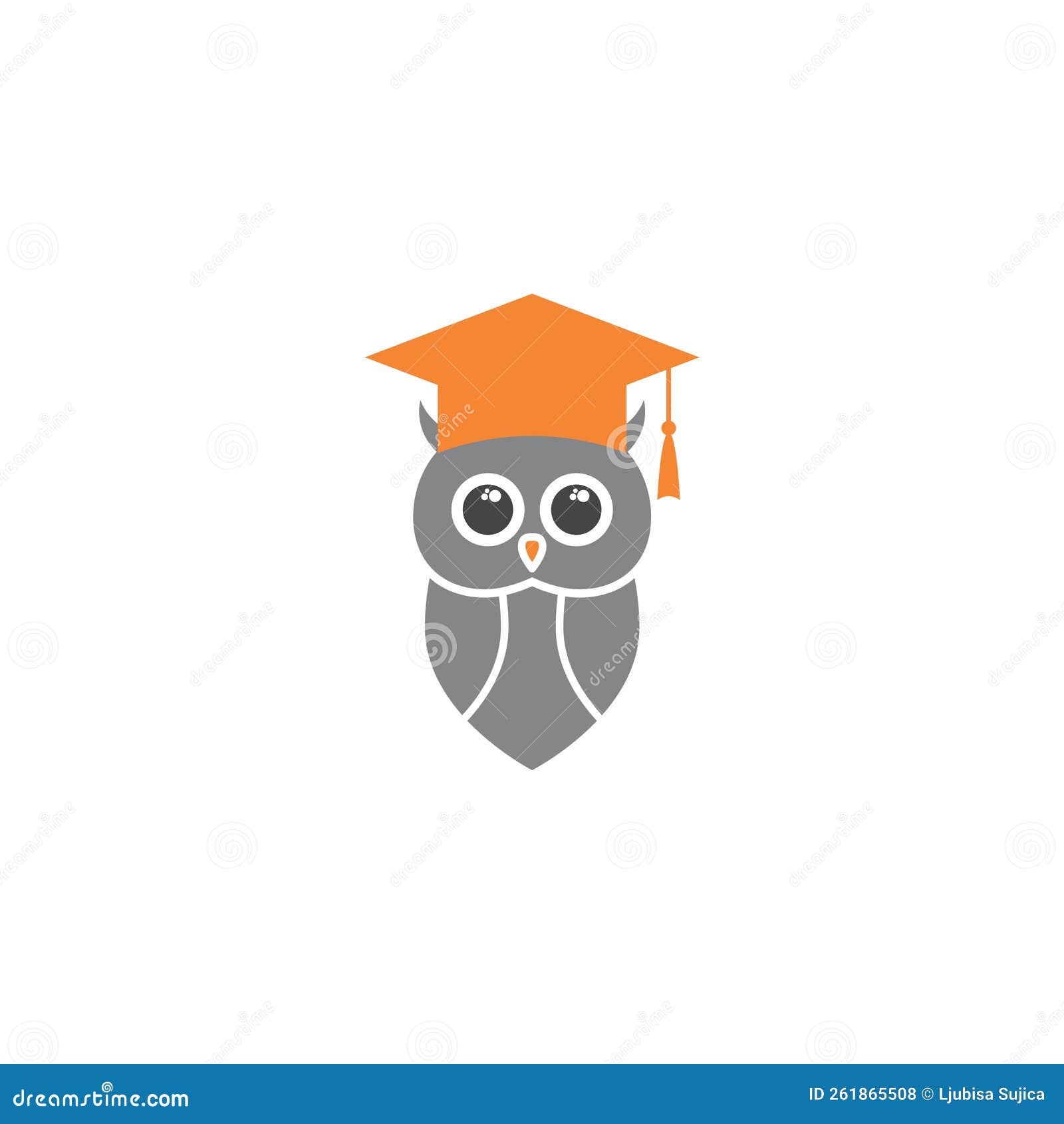 Owl Education Logo Design Isolated on White Background Stock Vector ...