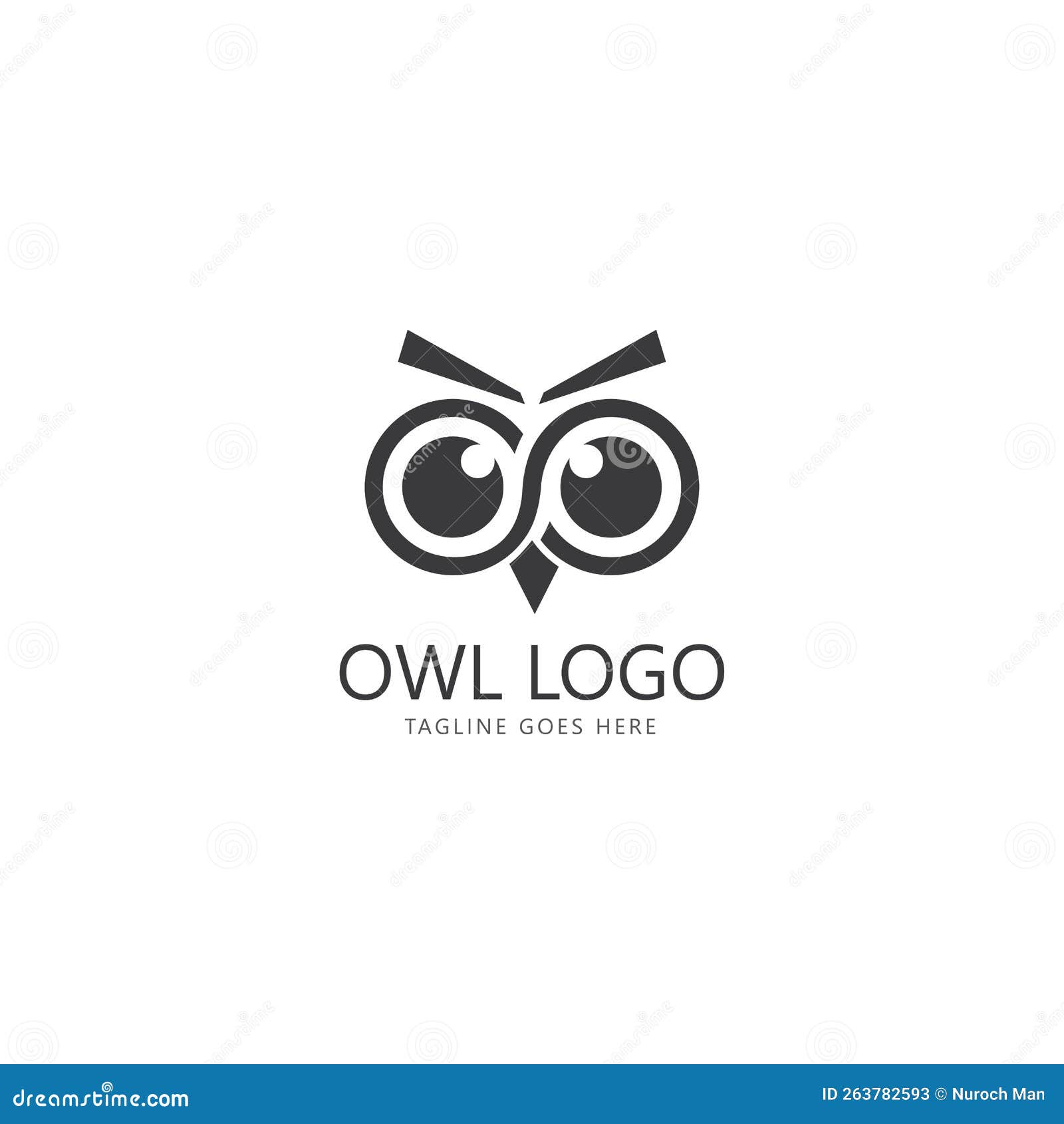 Owl Eye Logo Design Template. Stock Vector - Illustration of vector ...