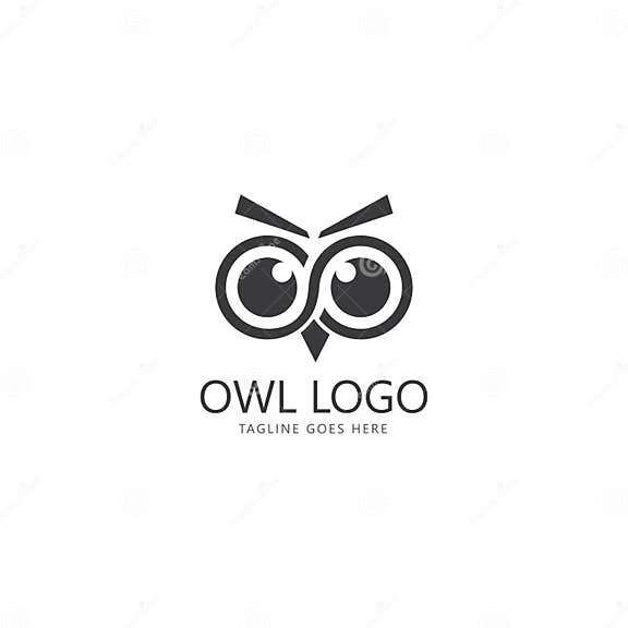 Owl Eye Logo Design Template. Stock Vector - Illustration of vector ...