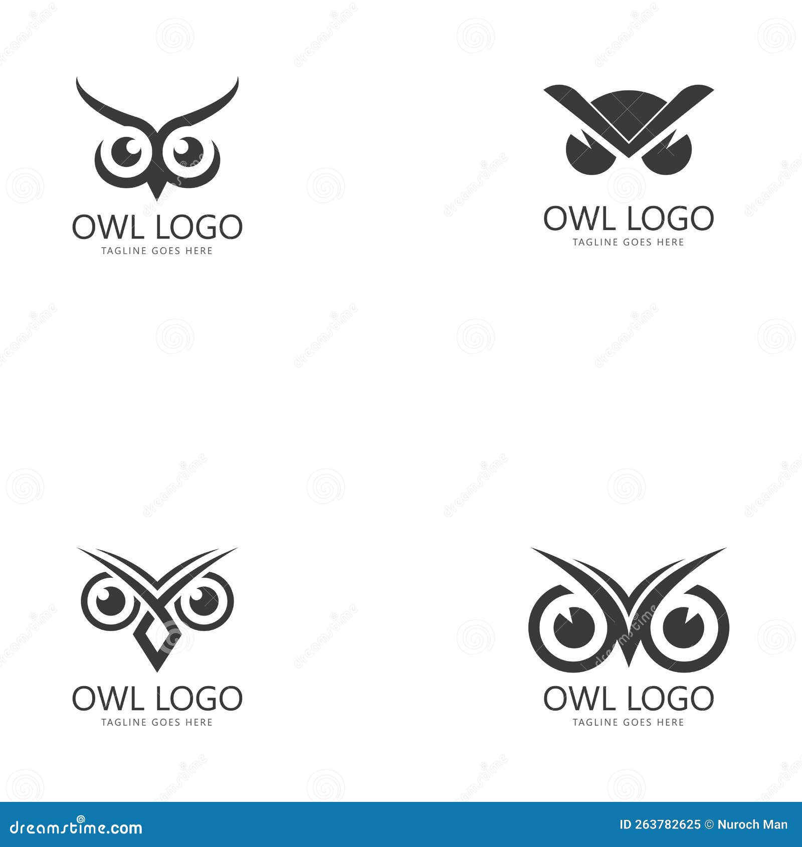 Owl Eye Logo Design Template. Stock Vector - Illustration of cute ...