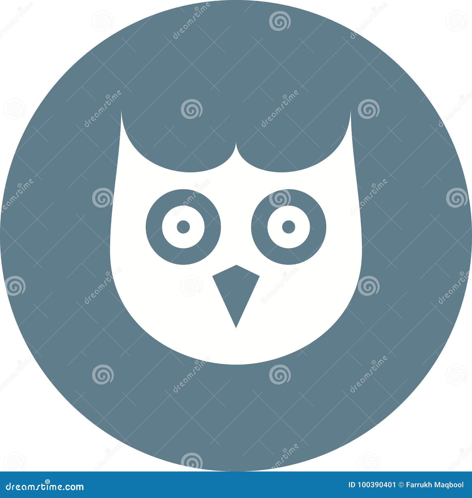 Owl Face stock vector. Illustration of face, animal - 100390401