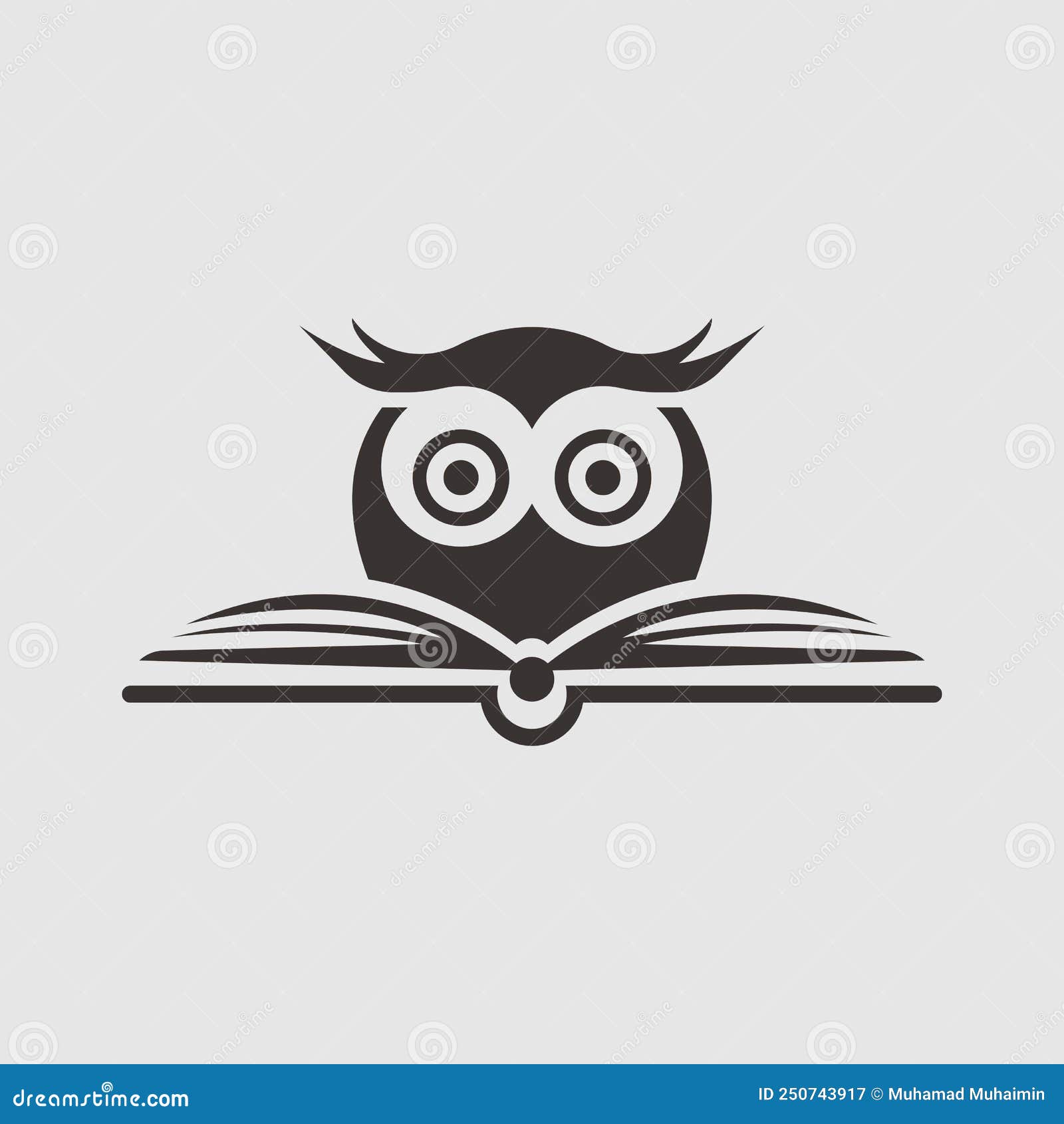 Owl Face and Open Book Vector Stock Vector - Illustration of creative ...