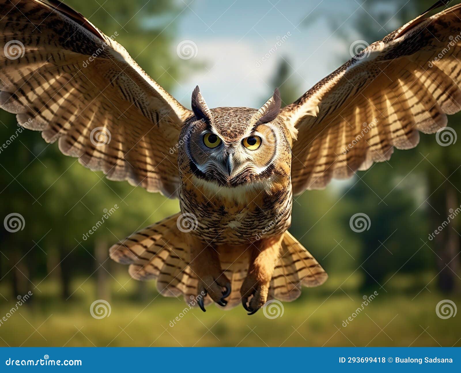 Owl Flying stock illustration. Illustration of bird - 293699418