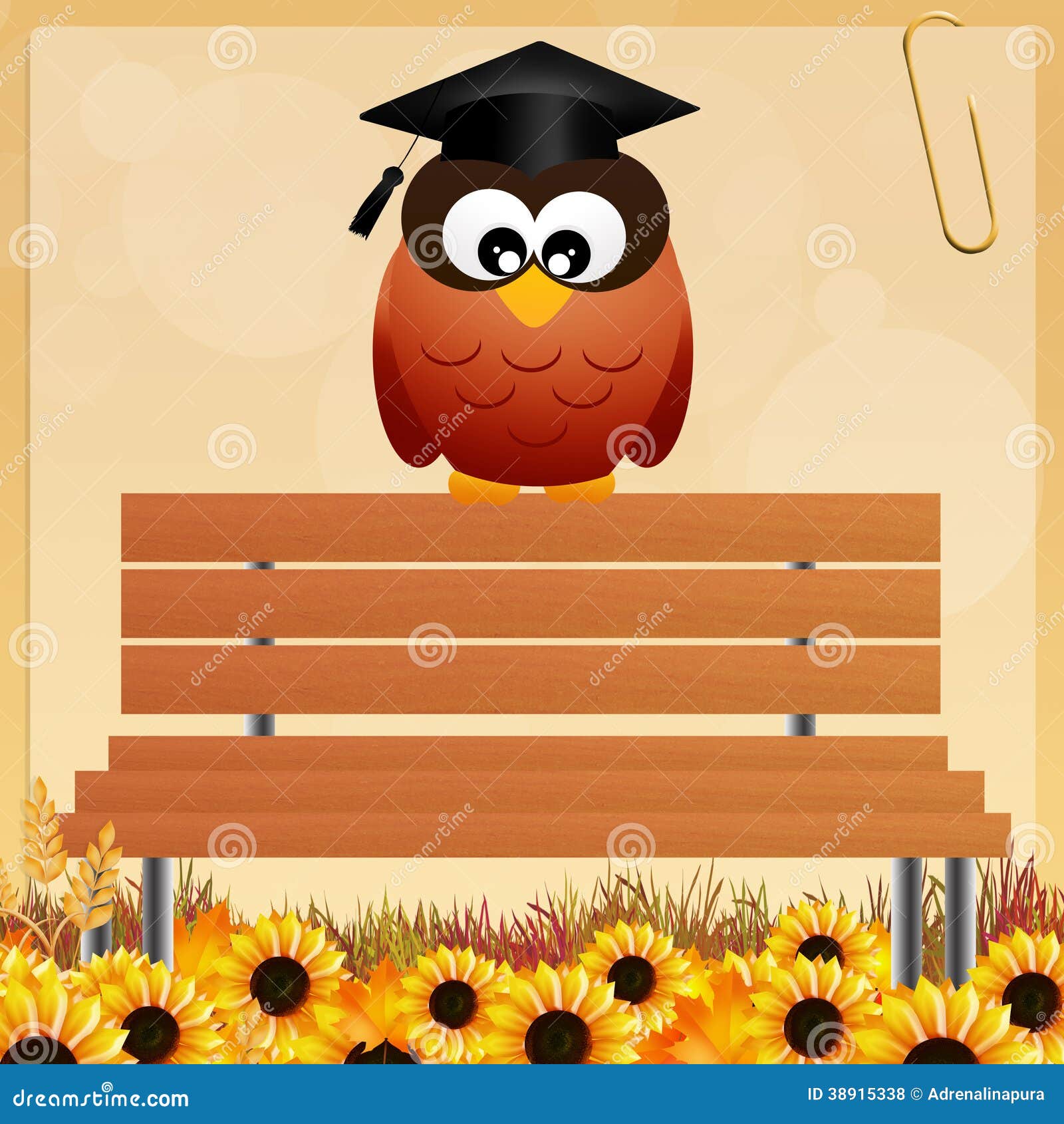 Owl graduate stock illustration. Illustration of education - 38915338