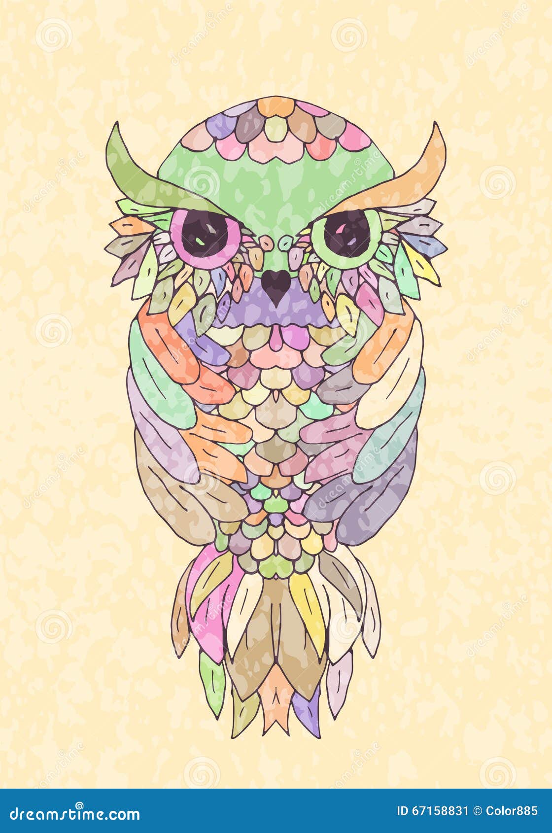 Owl graphic. Abstract stock vector. Illustration of cute - 67158831