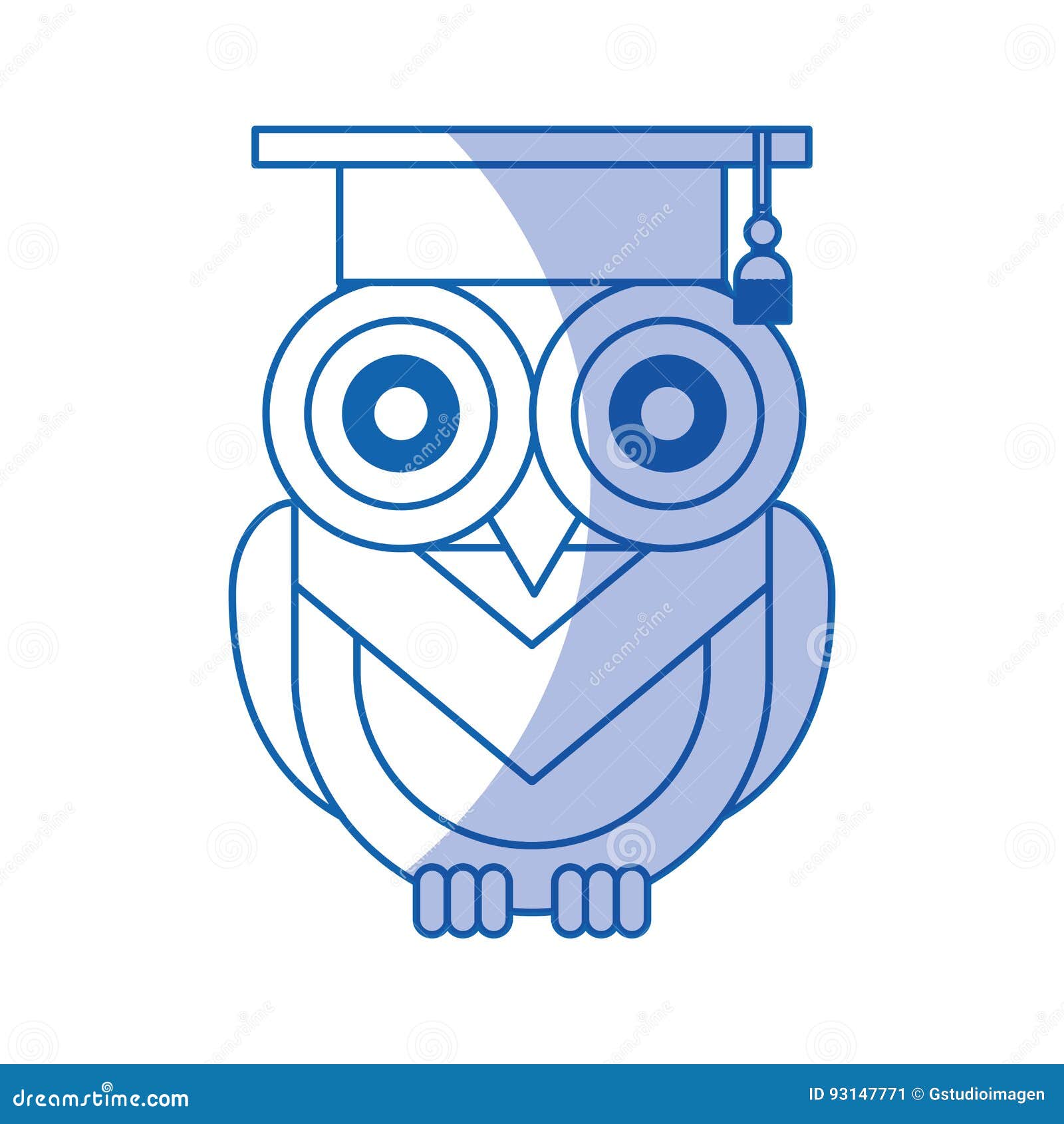 Owl with hat graduation stock vector. Illustration of student - 93147771