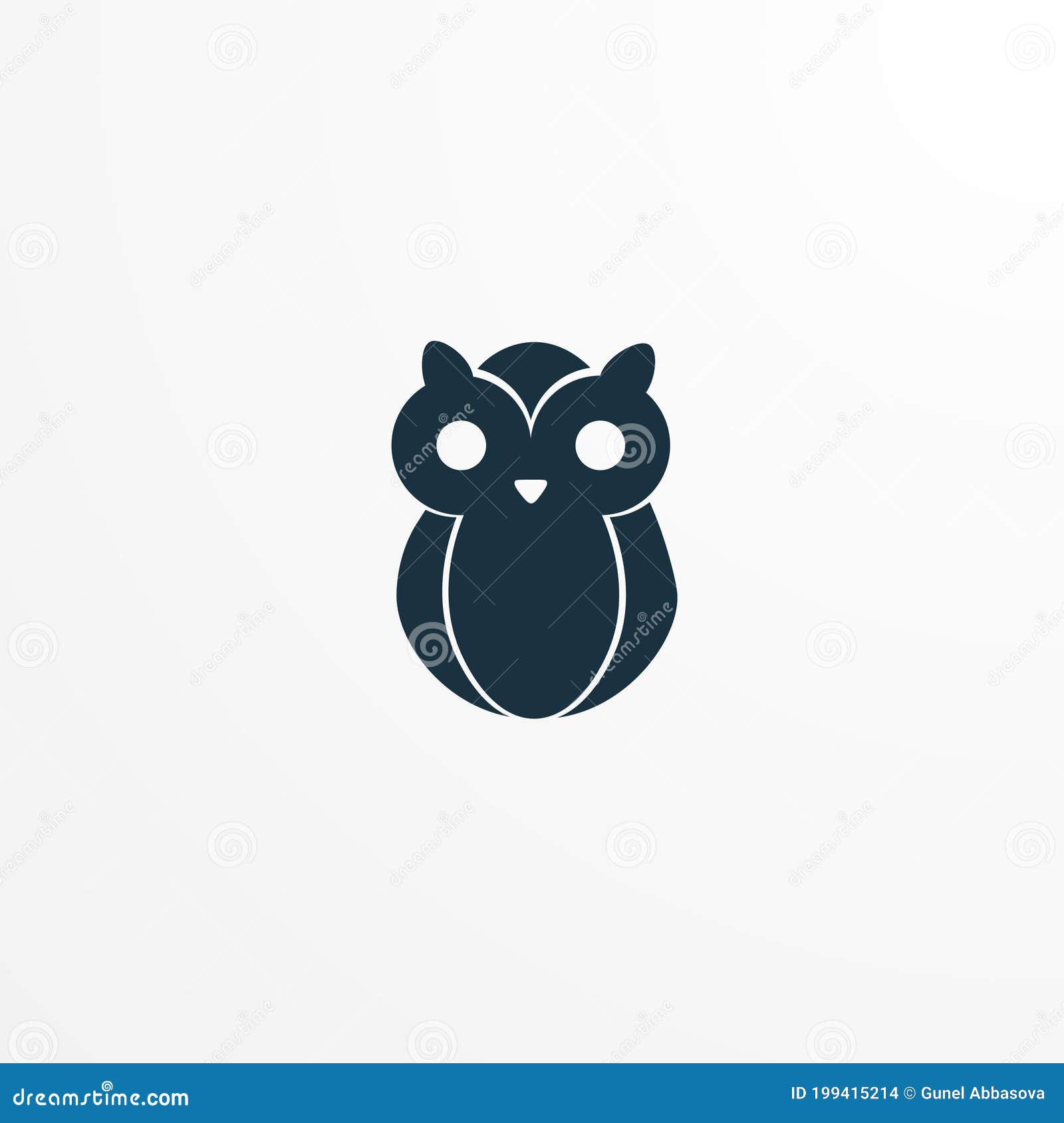 Owl Icon. Bird Design Element for Illustration Stock Vector ...