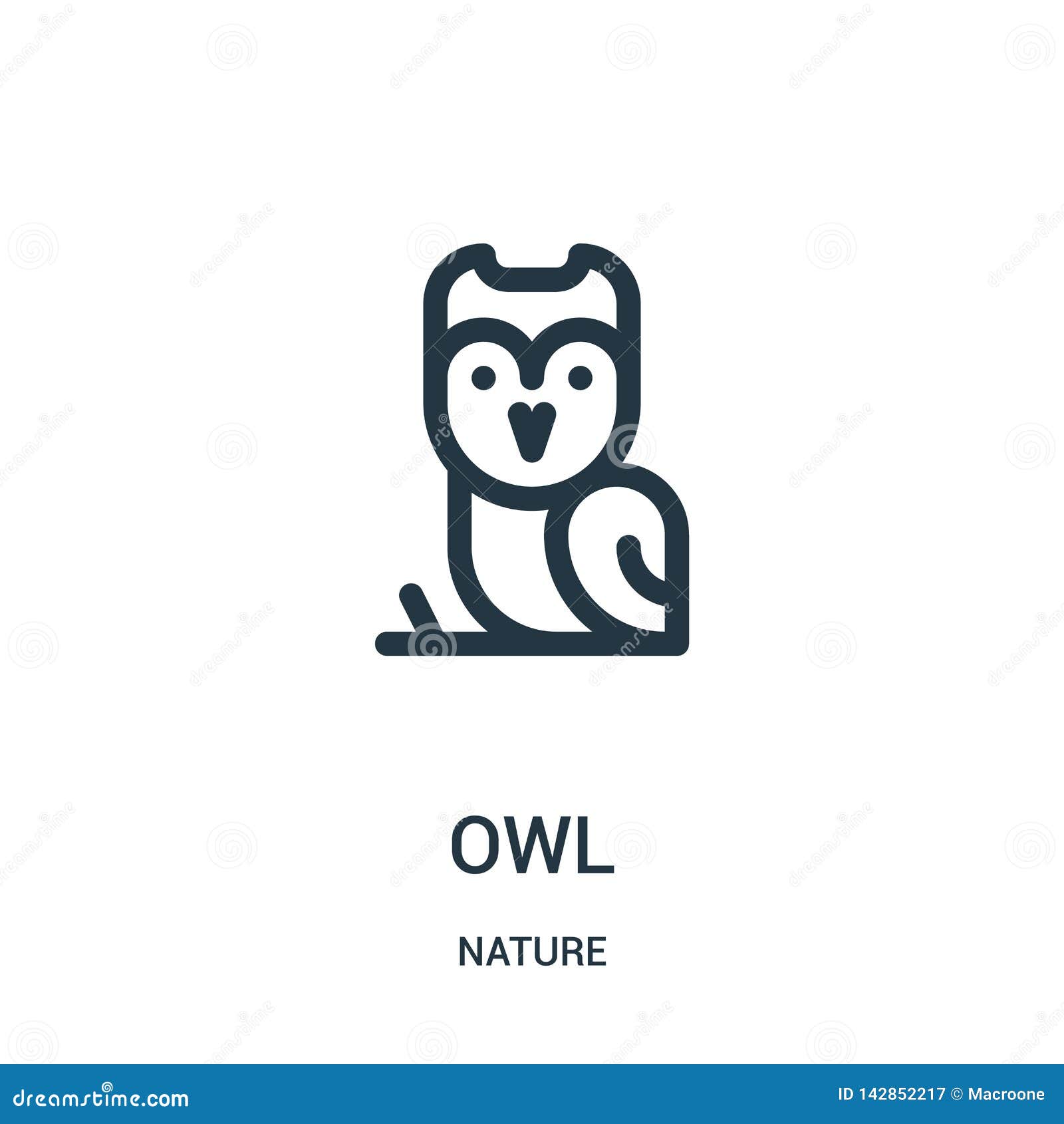 Owl Icon Vector from Nature Collection. Thin Line Owl Outline Icon ...