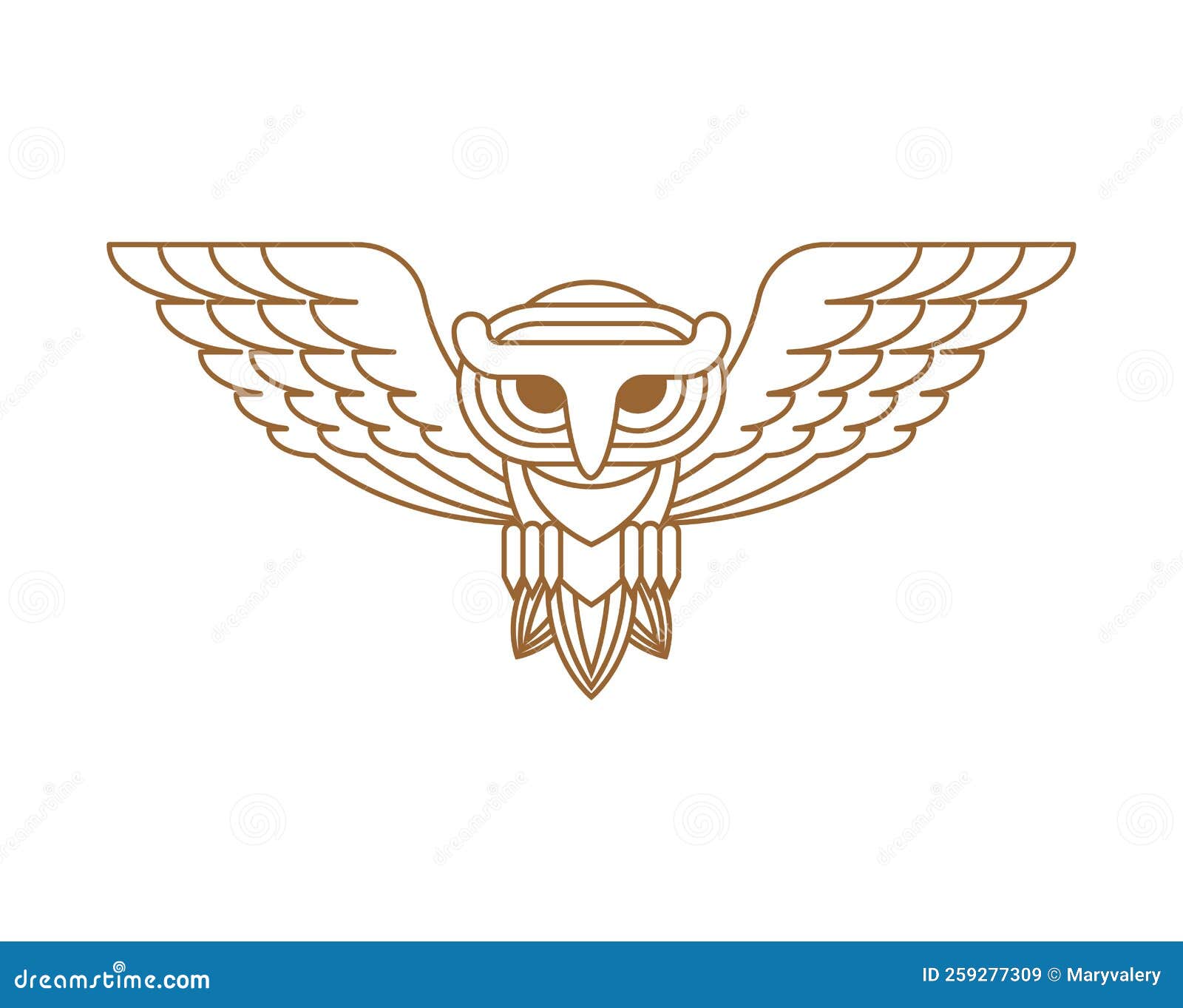 Owl Linear Sign. Eagle-owl Symbol Stock Vector - Illustration of modern ...