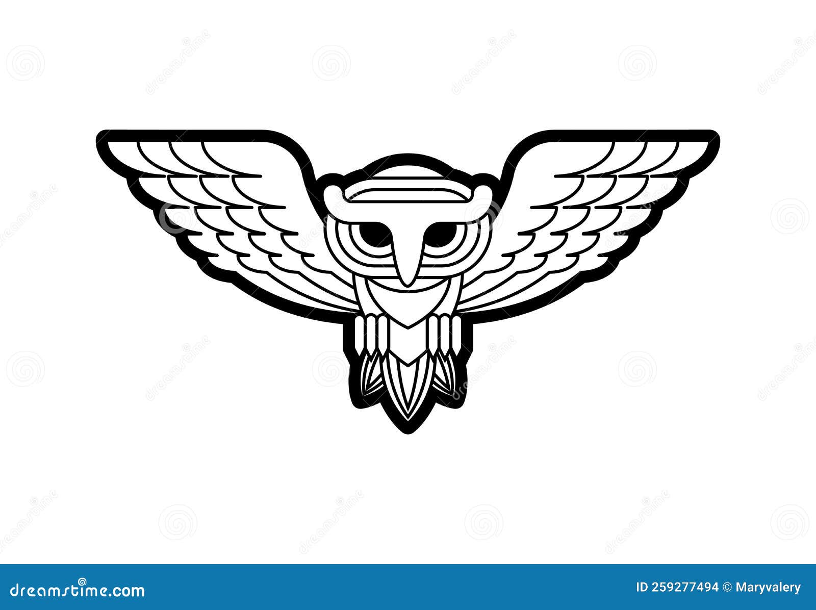 Owl Linear Sign. Eagle-owl Symbol Stock Vector - Illustration of bird ...