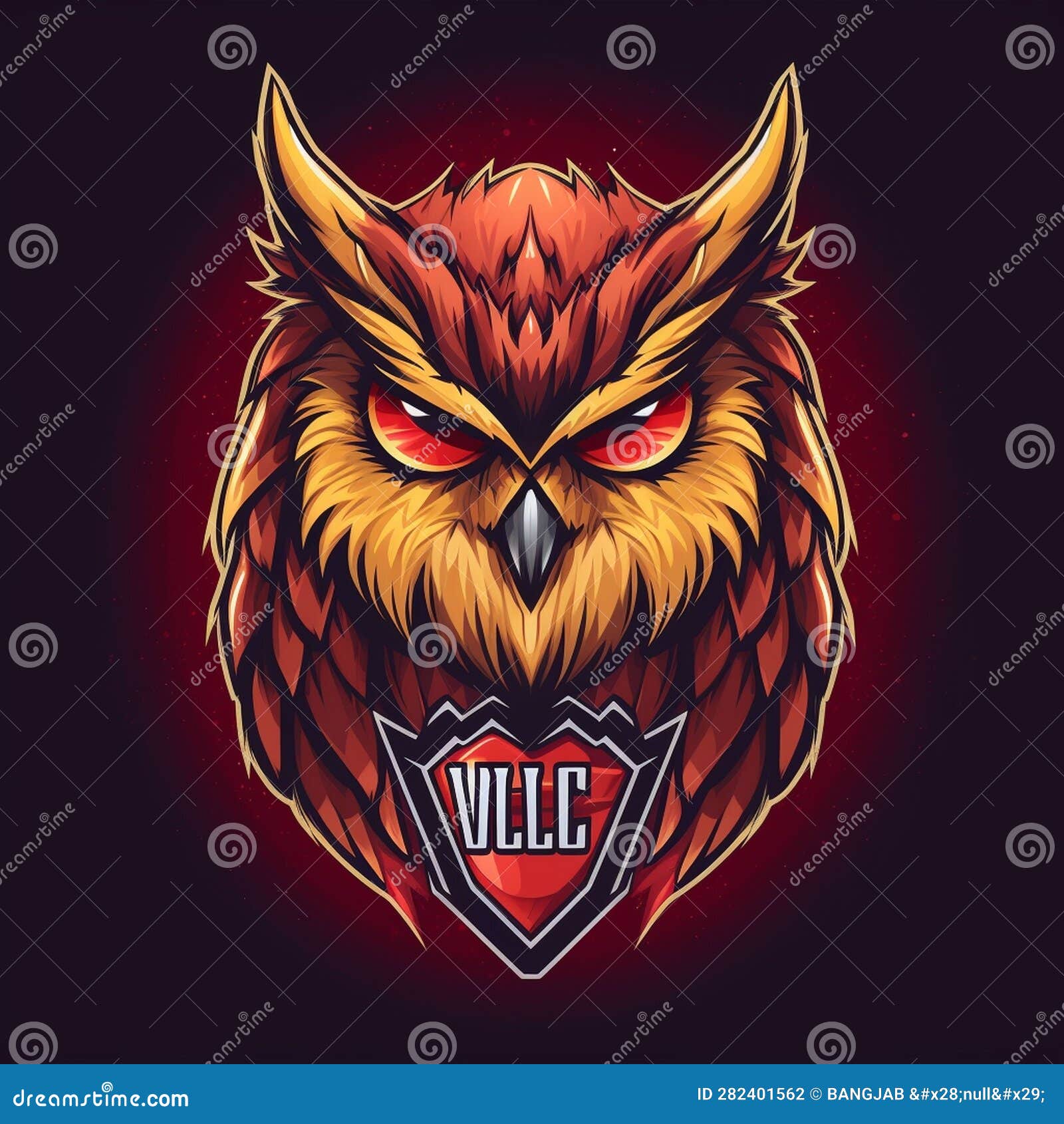 Owl Logo 2D Digital Illustration Stock Illustration - Illustration of ...