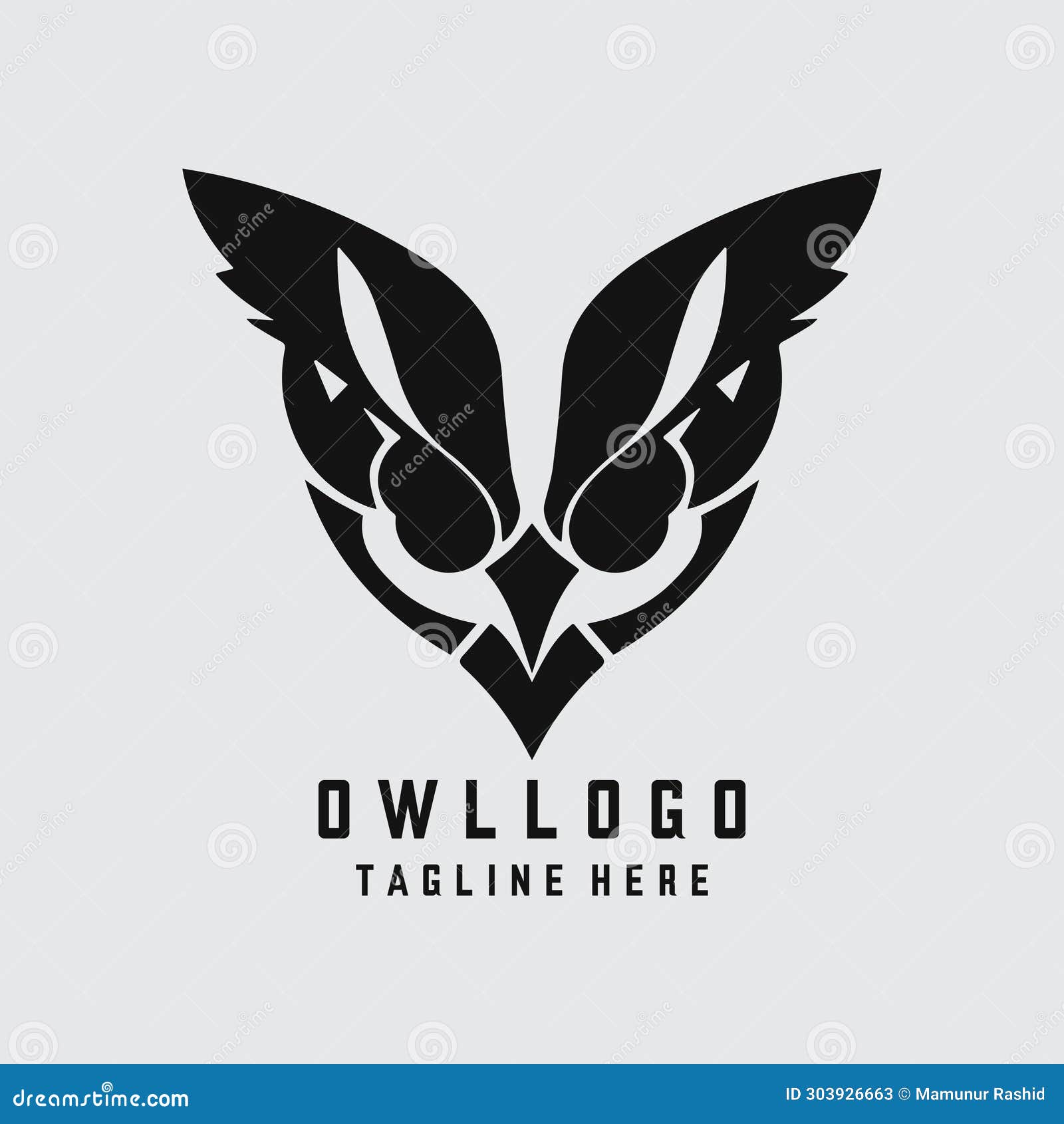 Owl Logo Design Vector stock vector. Illustration of identity - 303926663