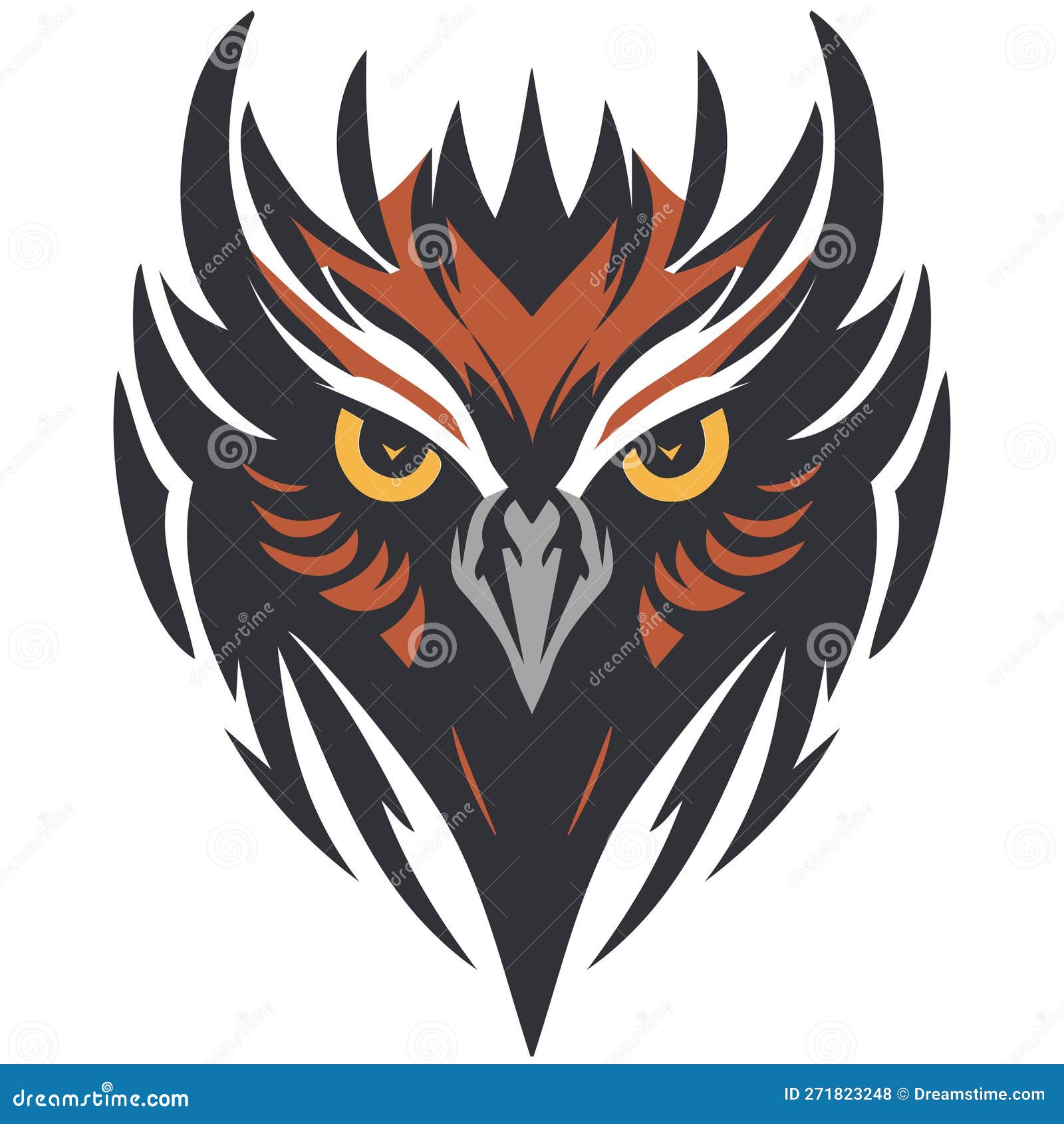 Owl Logo Icon Shield Wing Creative Stock Illustration - Illustration of ...