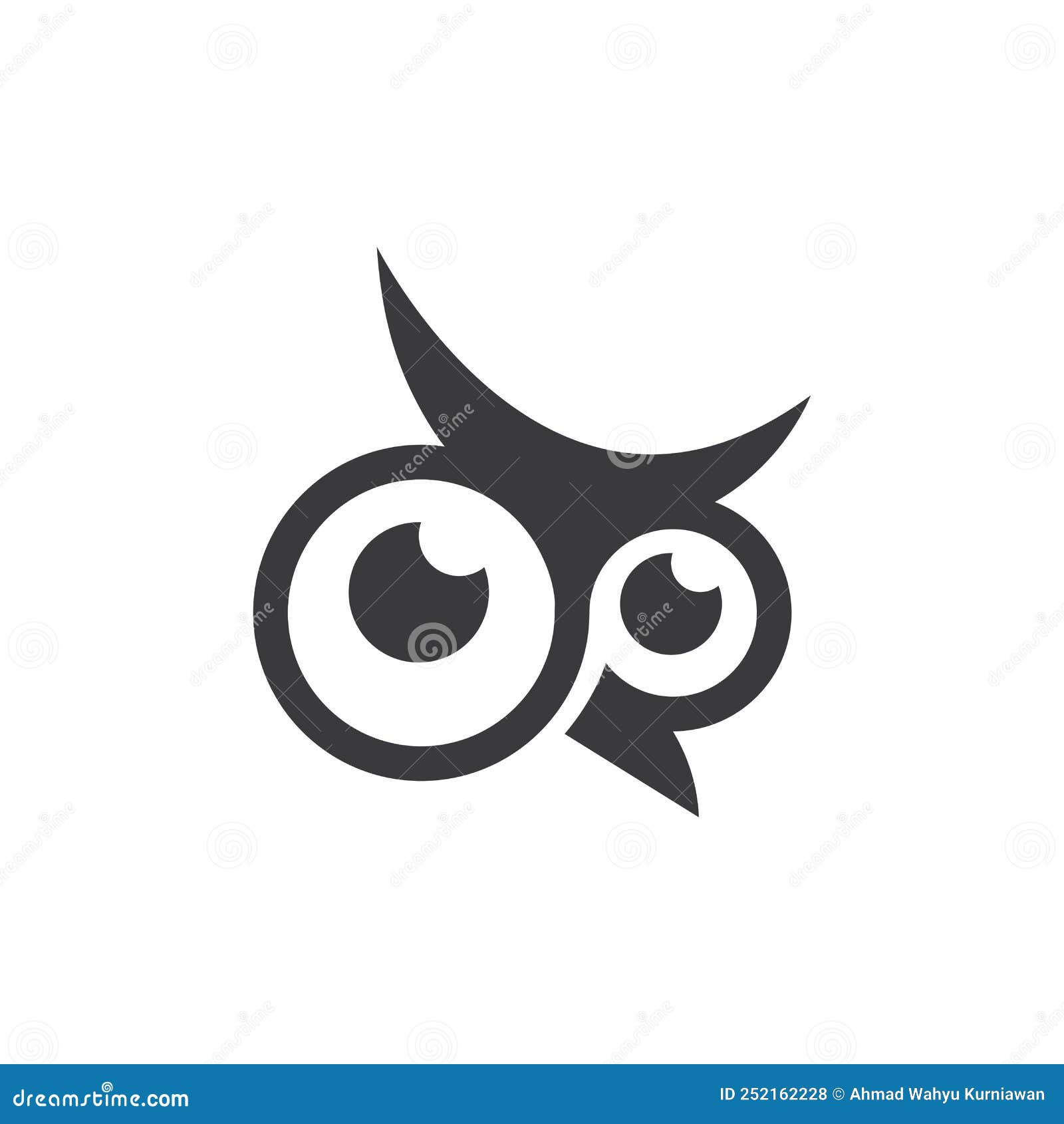 Owl logo vector icon stock vector. Illustration of company - 252162228