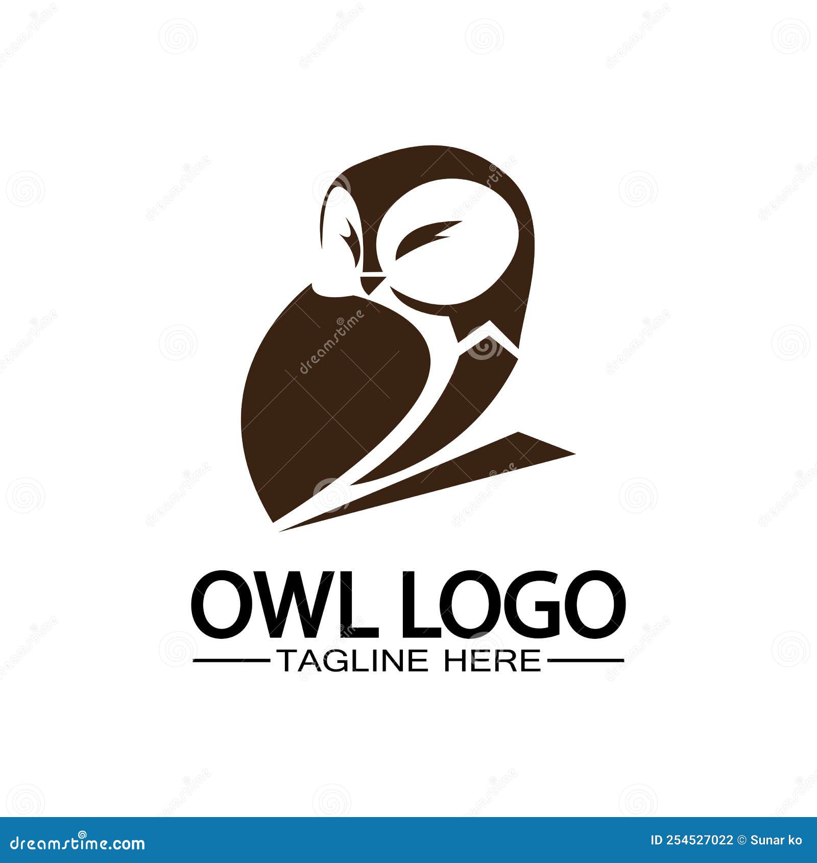 Owl logo vector template stock vector. Illustration of isolated - 254527022