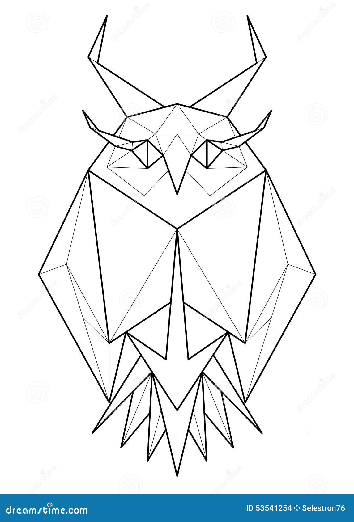 Owl - Low Polygon Illustration Stock Vector - Illustration of pattern ...