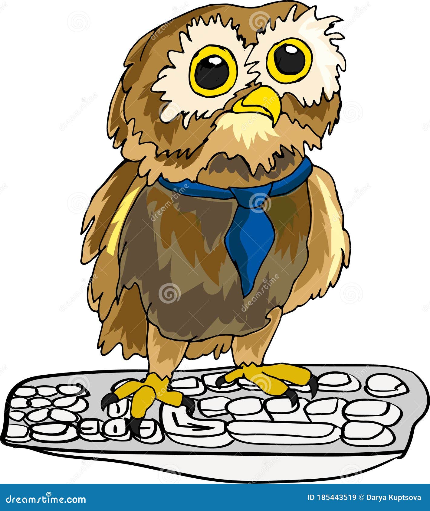 Owl office worker stock vector. Illustration of animal - 185443519