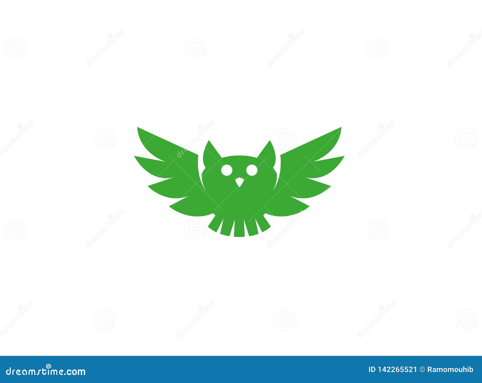 Owl Open Wings and Fly for Logo Stock Illustration - Illustration of ...