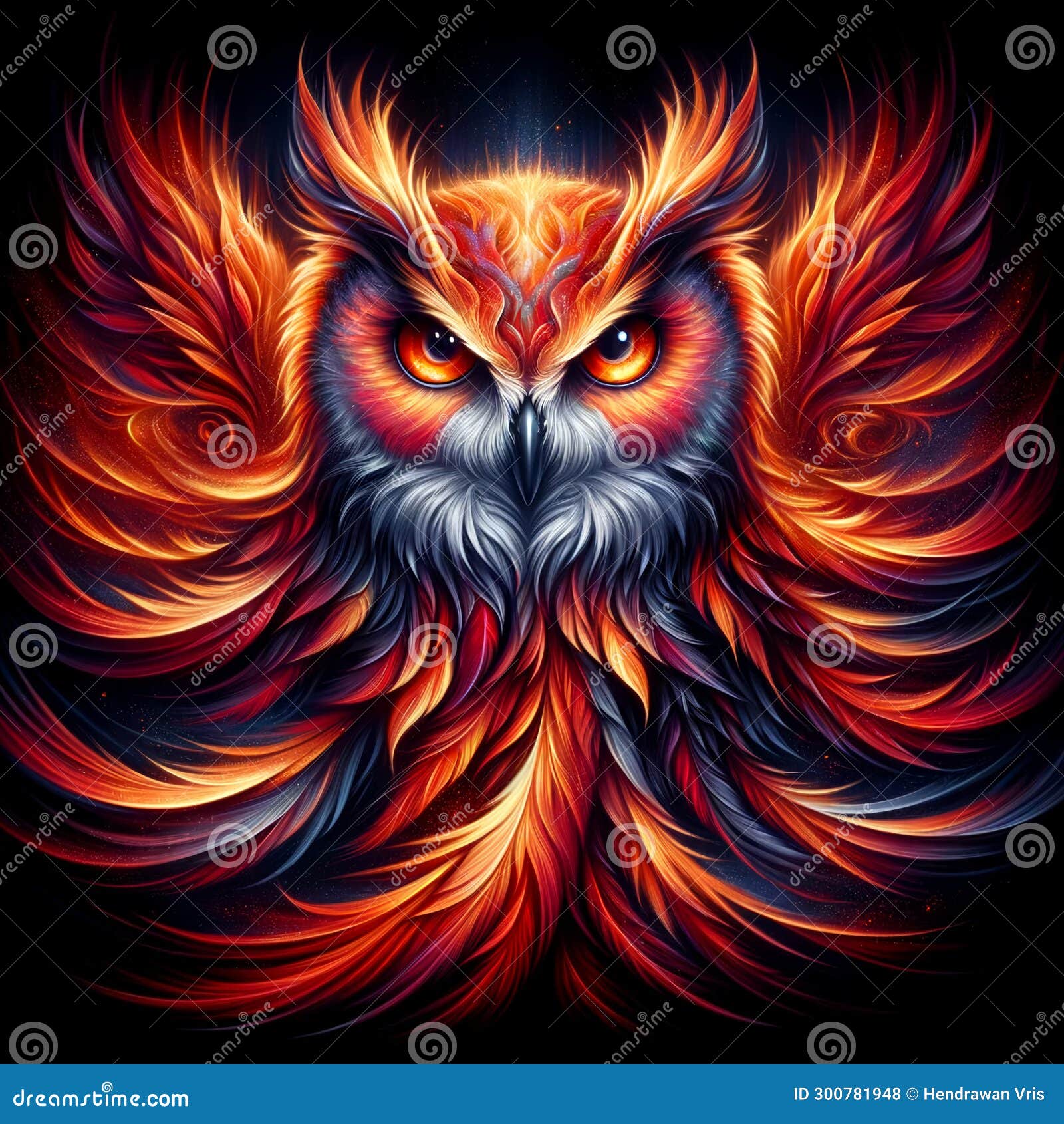 The Owl of Phoenix stock photo. Image of biology, gene - 300781948