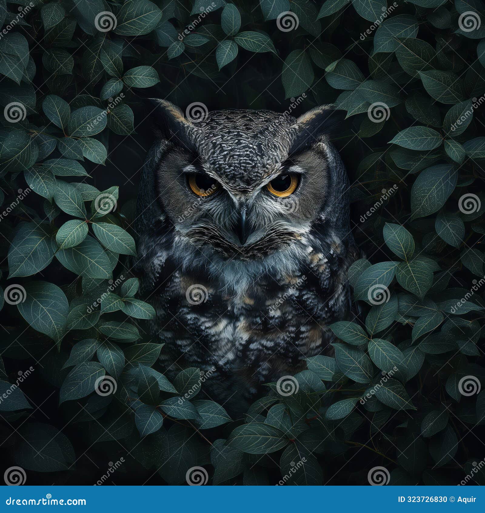 Owl wallpaper. Owl poster stock illustration. Illustration of cover ...