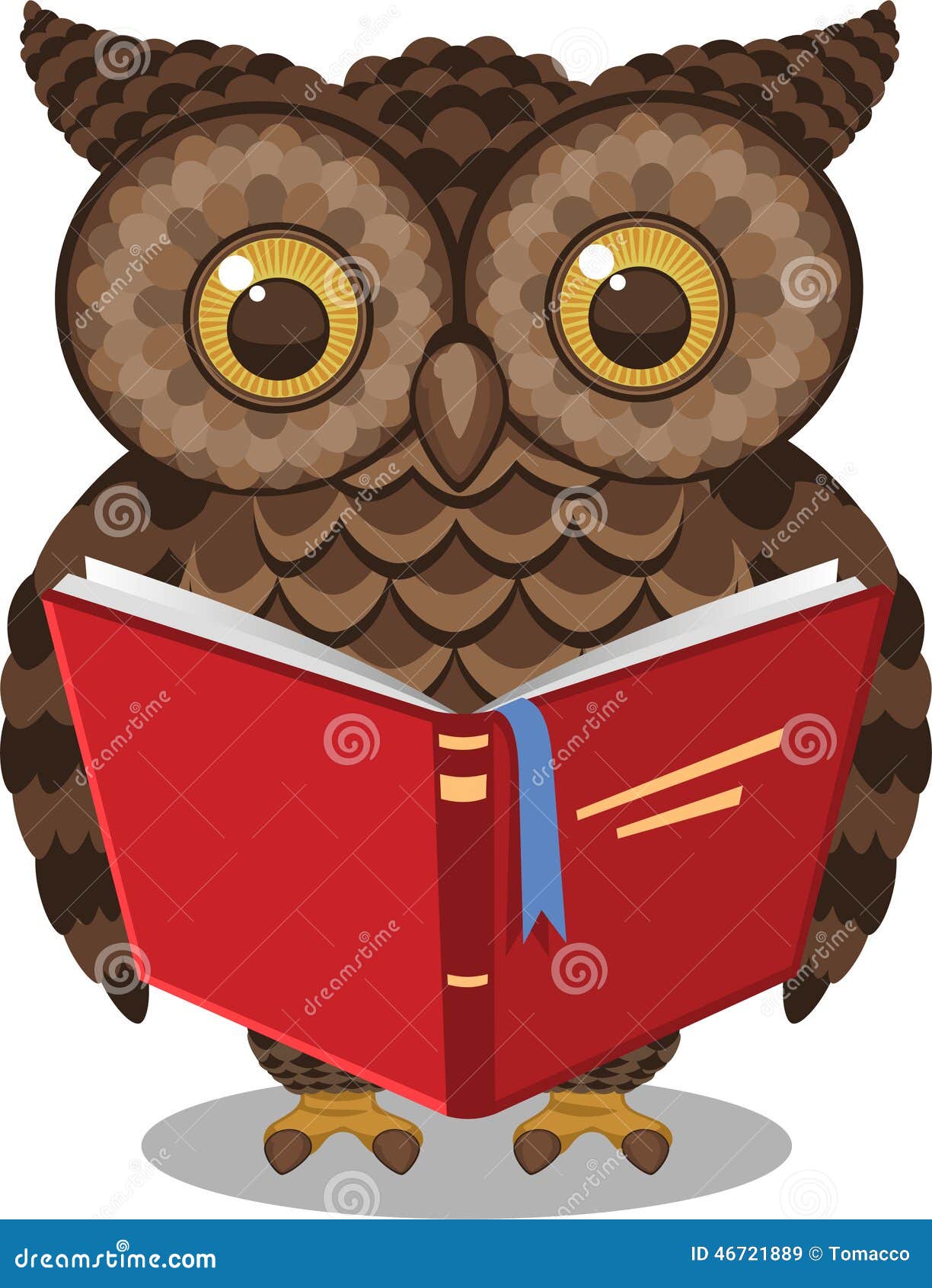 Owl reading book stock illustration. Illustration of powerful - 46721889