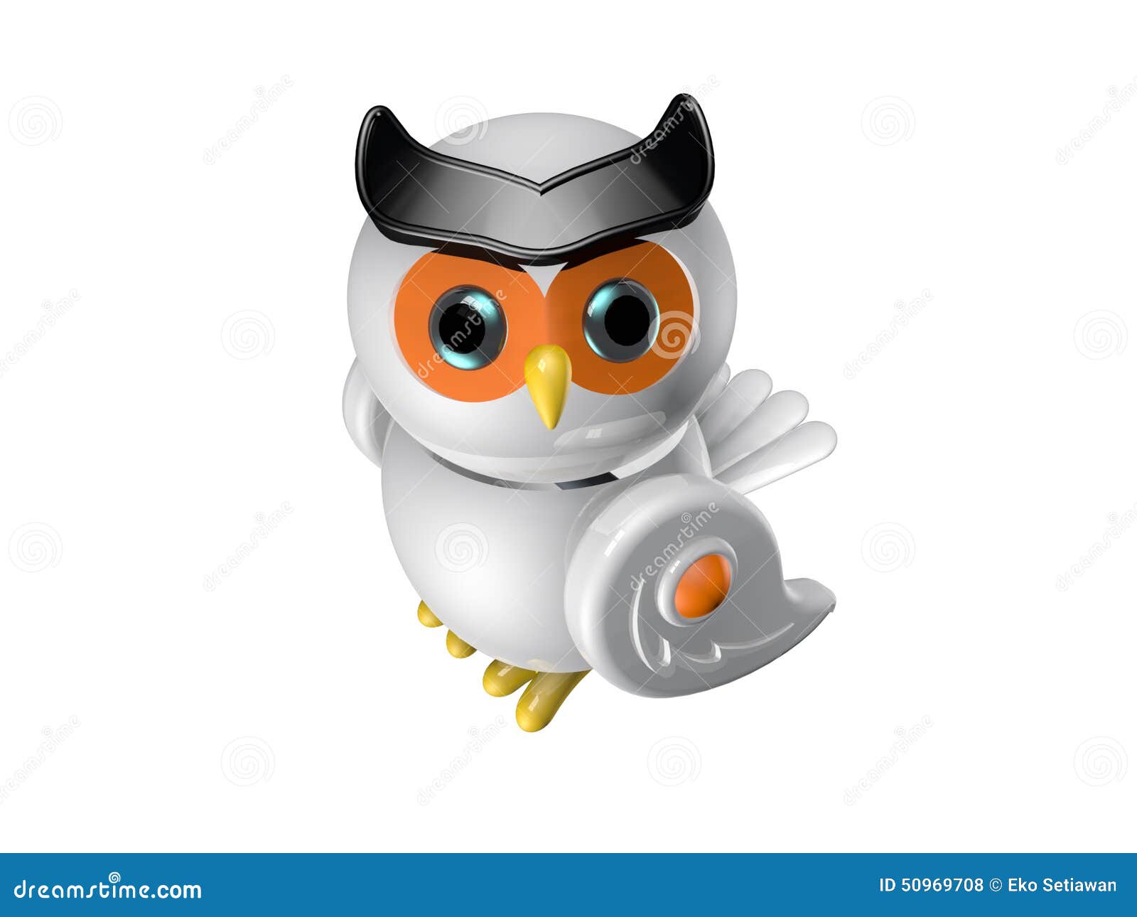 Owl robot stock illustration. Illustration of robot, logo - 50969708