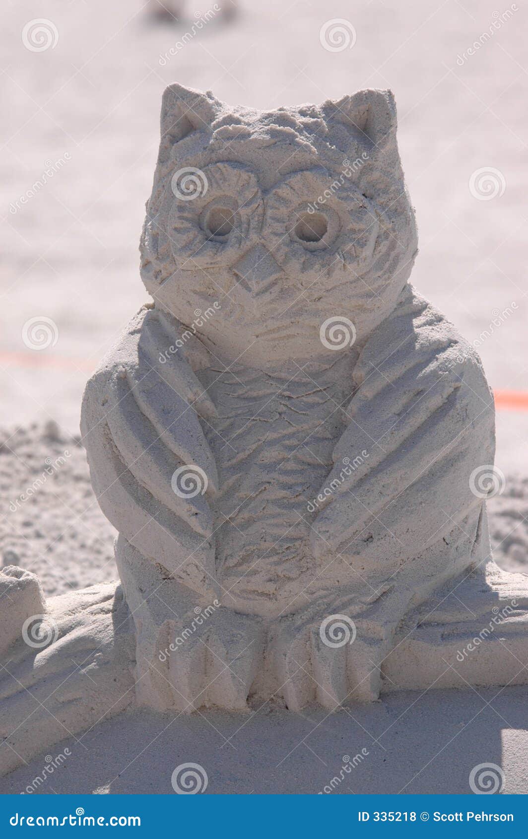 Owl sand sculpture stock photo. Image of competition, sculpture - 335218