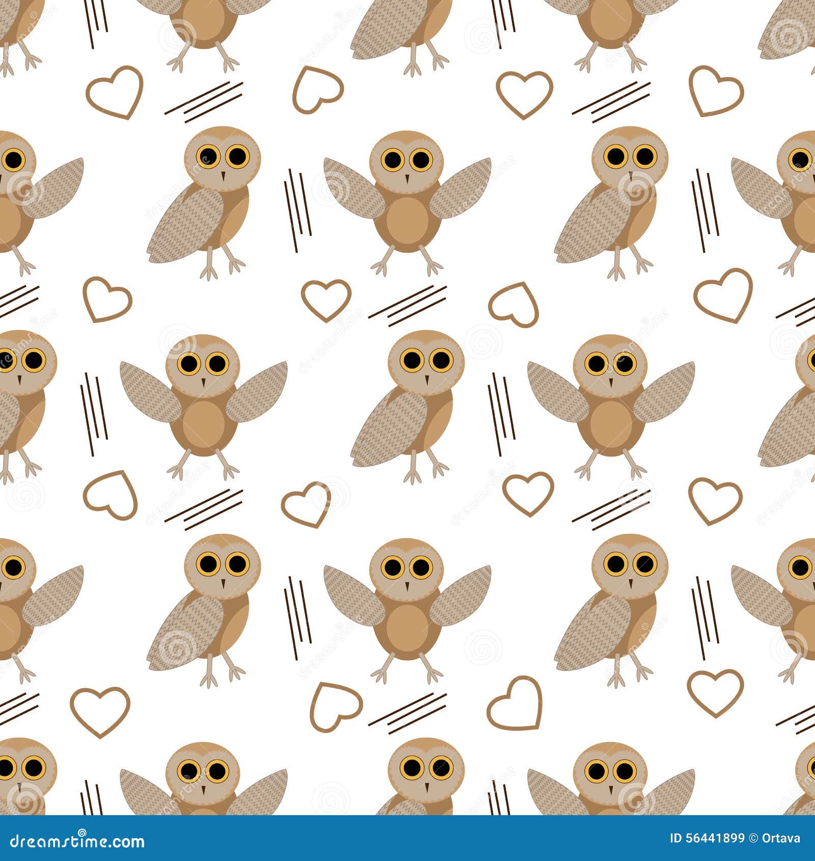 Owl seamless pattern stock vector. Illustration of owls - 56441899