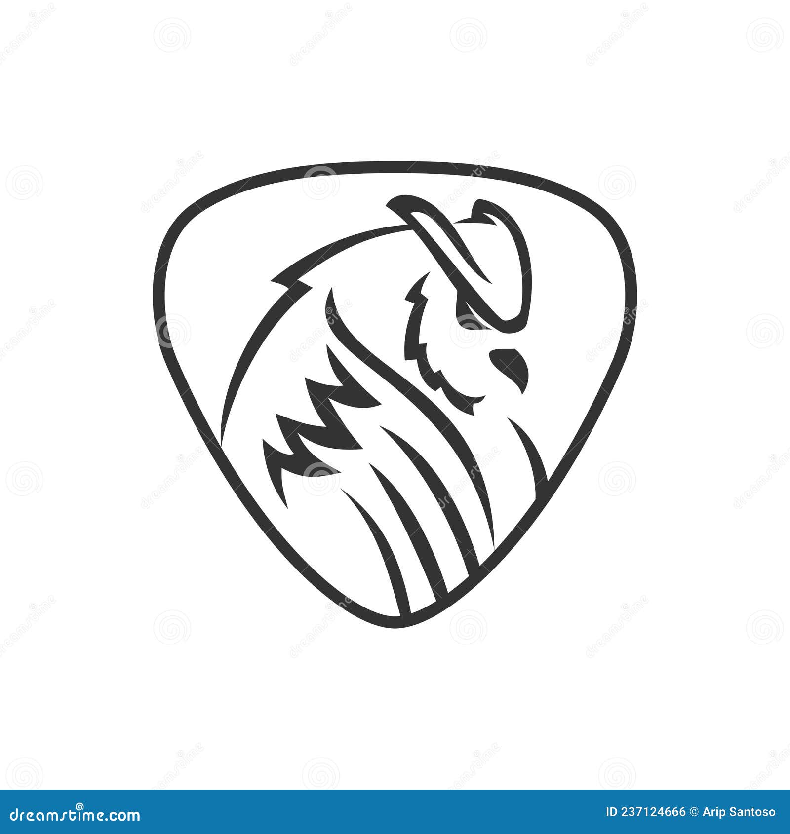 Owl Shield Icon Brand Template Isolated Vector Stock Vector ...