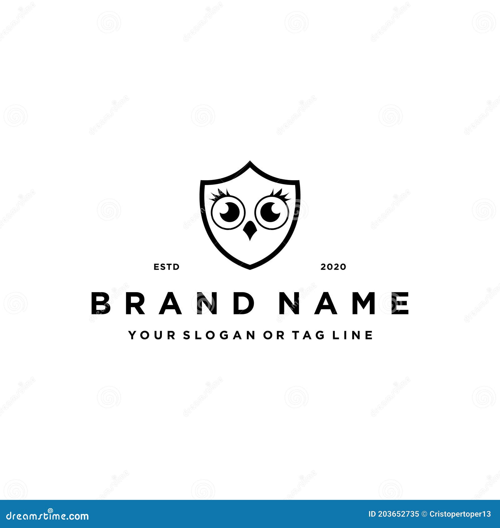 Owl Shield Logo Design Vector Stock Vector - Illustration of logo ...