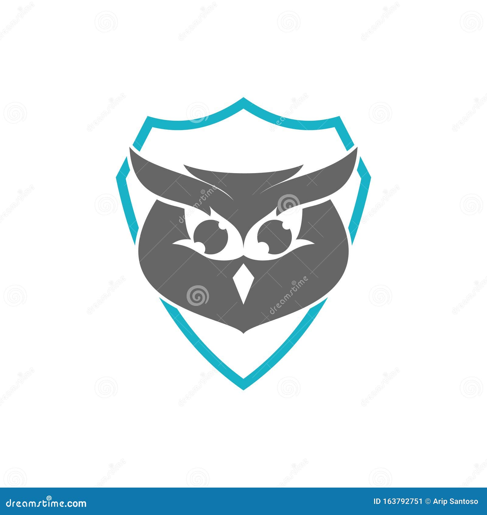 Owl Shield Logo Design Vector Template Isolated Stock Vector ...
