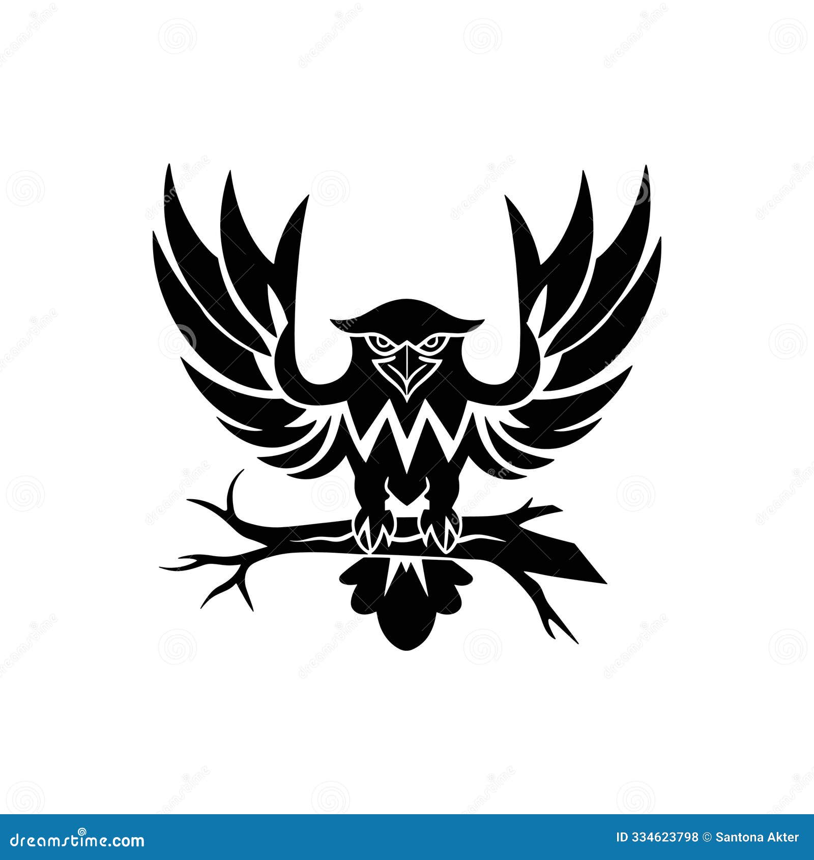 Owl silhouette design stock vector. Illustration of popular - 334623798