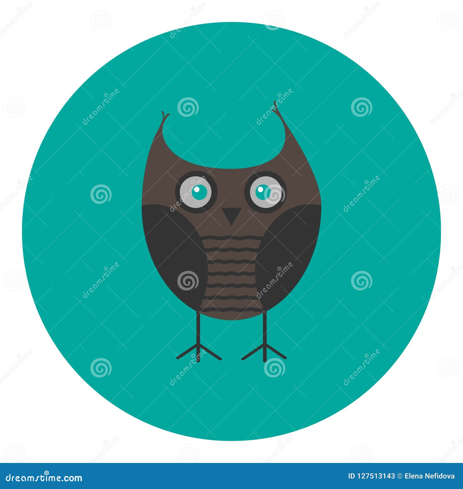 Owl Simple Icon Flat Vector Illustration. Eps10 Stock Vector ...