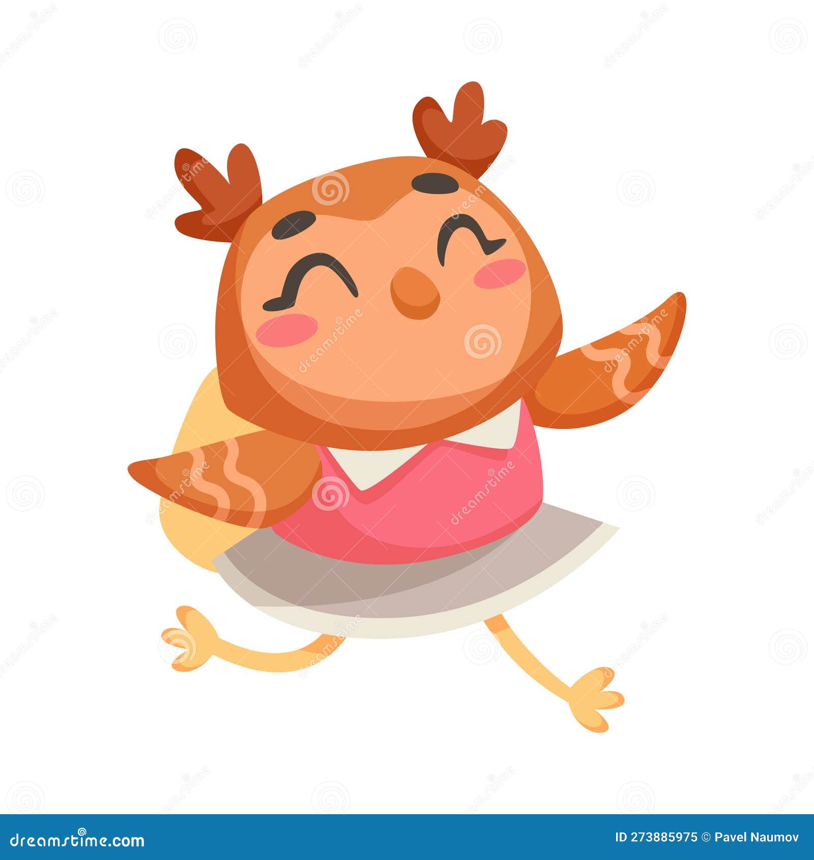 Owl Student Running with Backpack Studying at School Vector ...